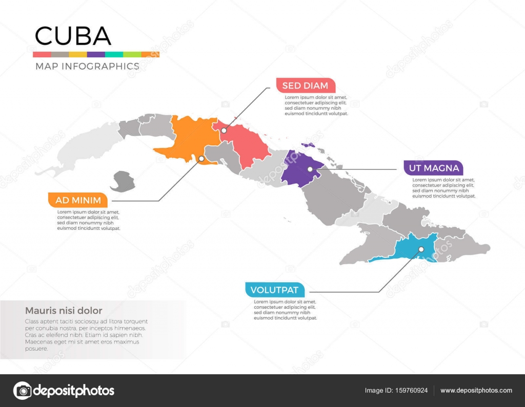 Cuba map with regions and pointer marks Stock Vector Image by ©pixar ...