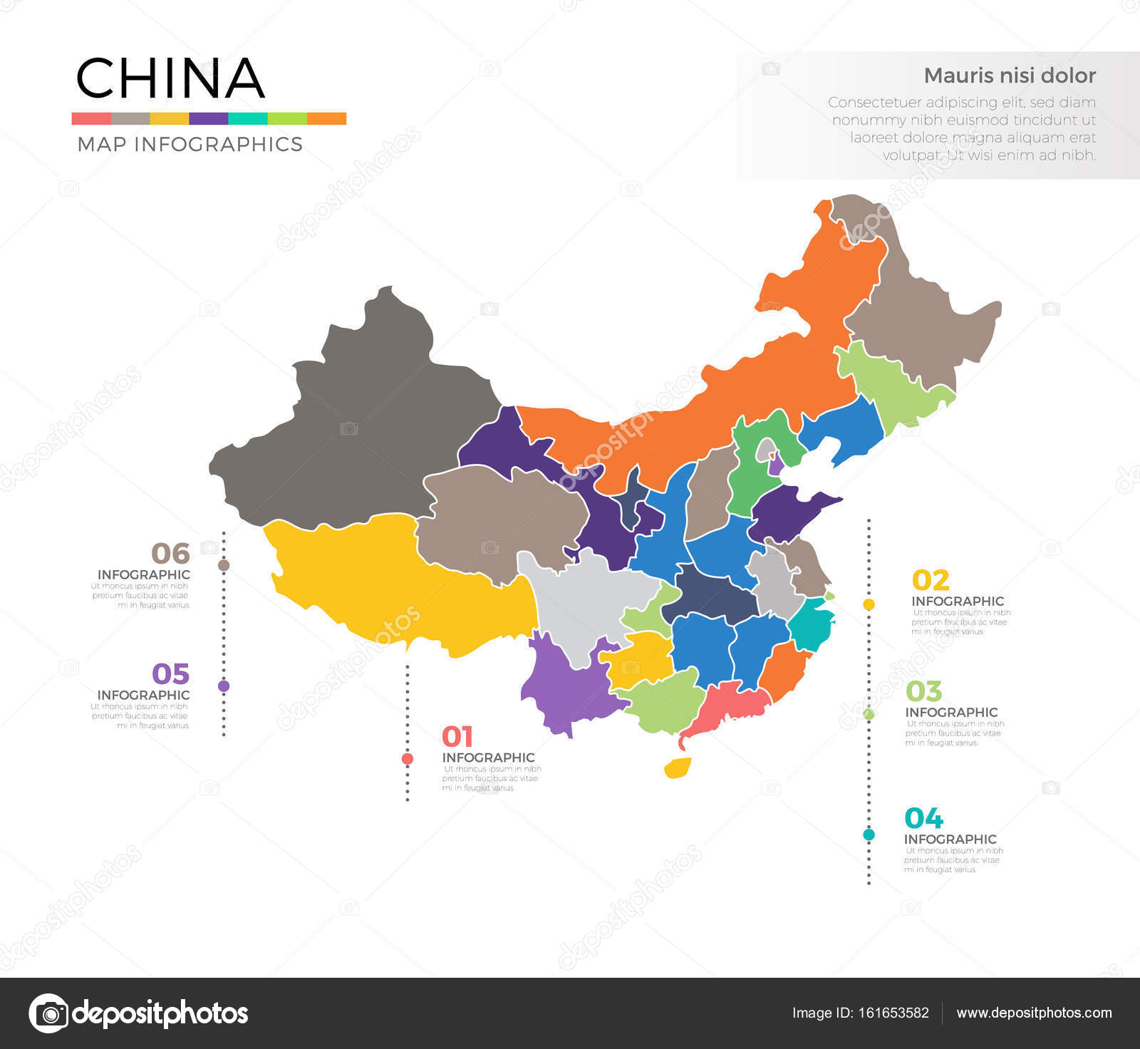 Mapa del país de China vector, gráfico vectorial © pixar imagen #161653582