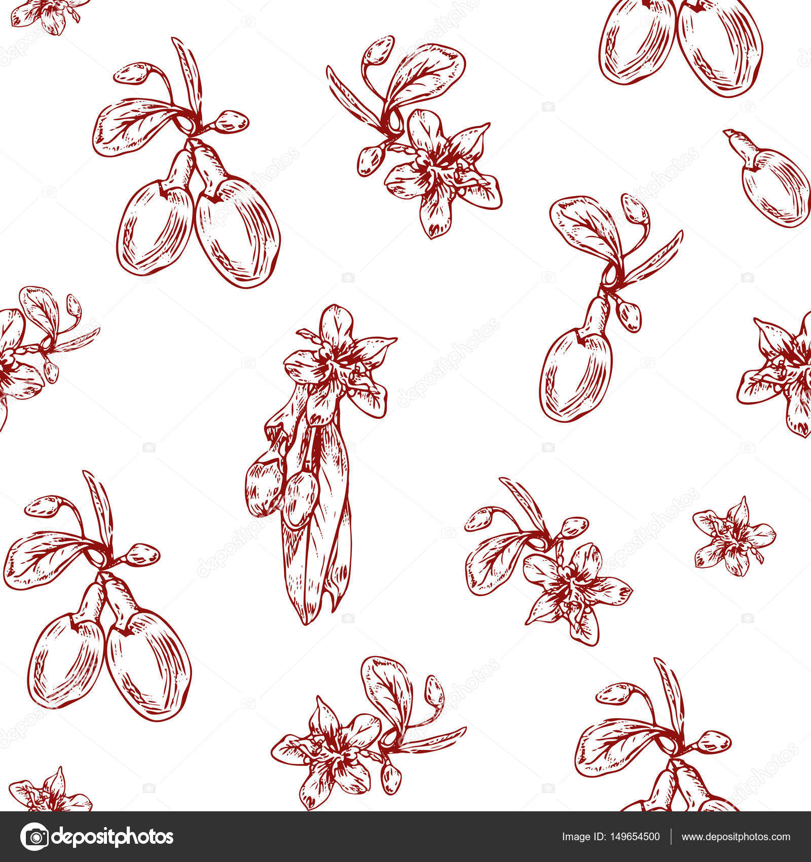 Goji berries pattern_6 Stock Vector by ©MamaMariaGood 149654500