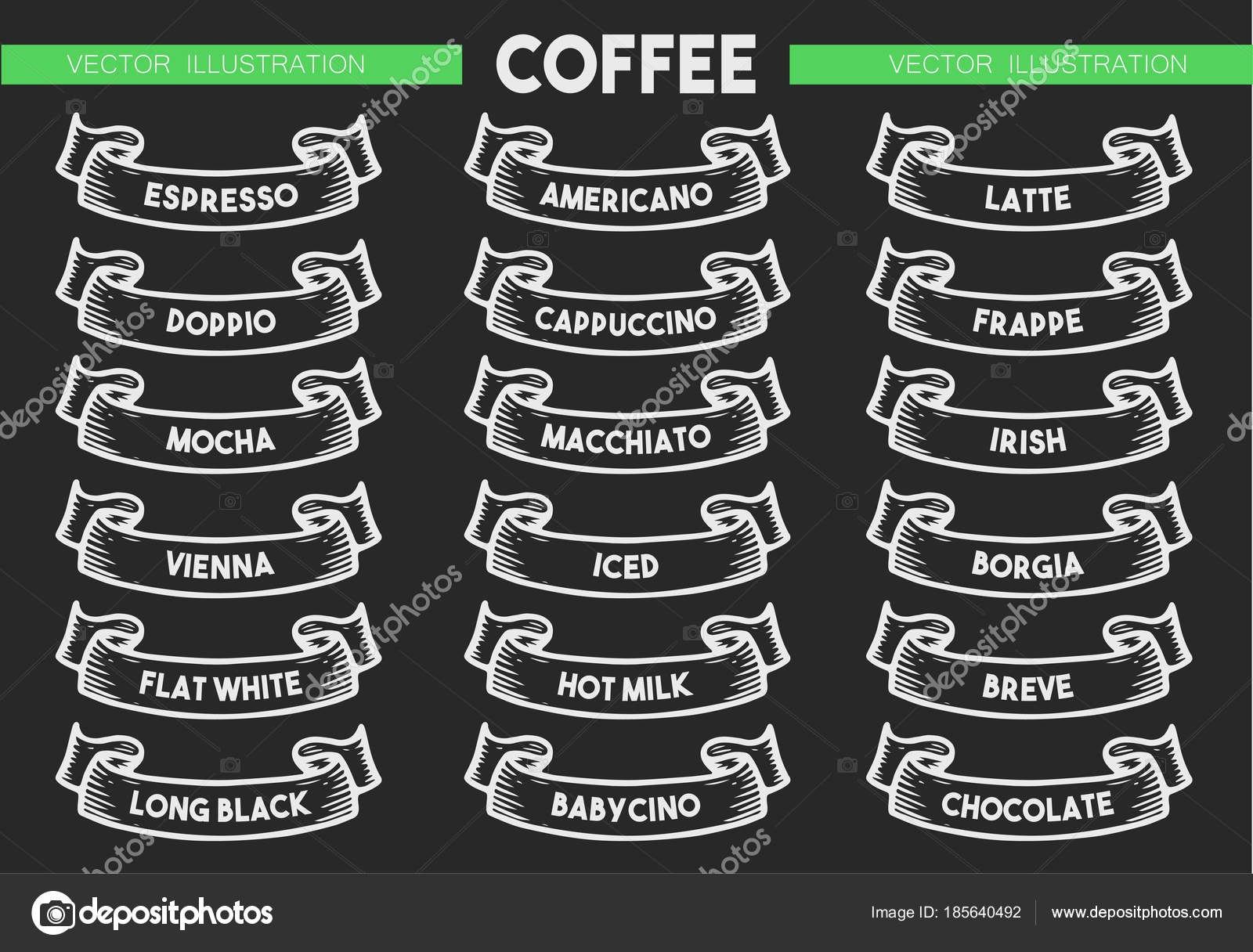 Coffee menu icon set Stock Vector Image by ©MamaMariaGood #185640492