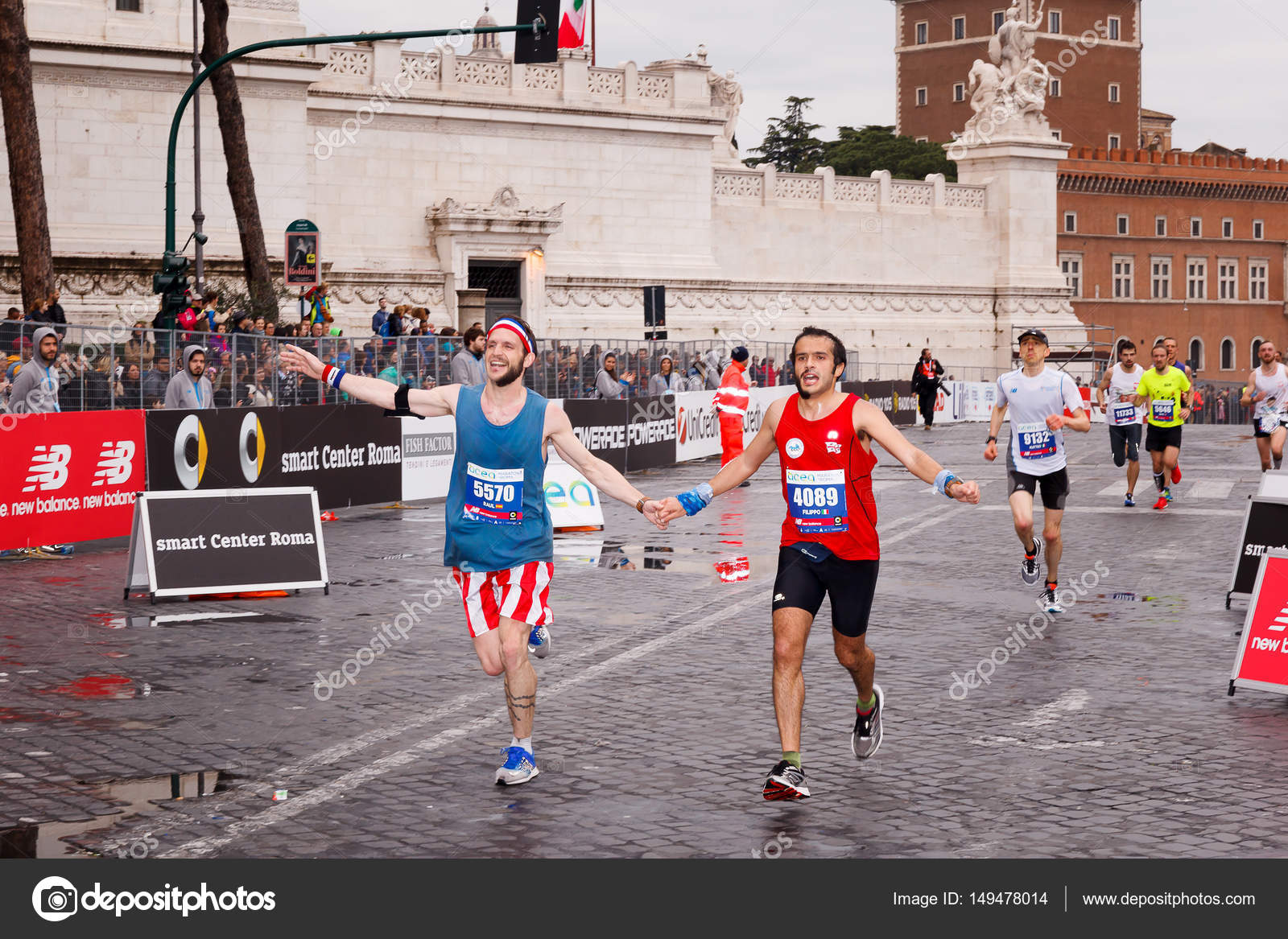 Marathon Finish Line Exhausted