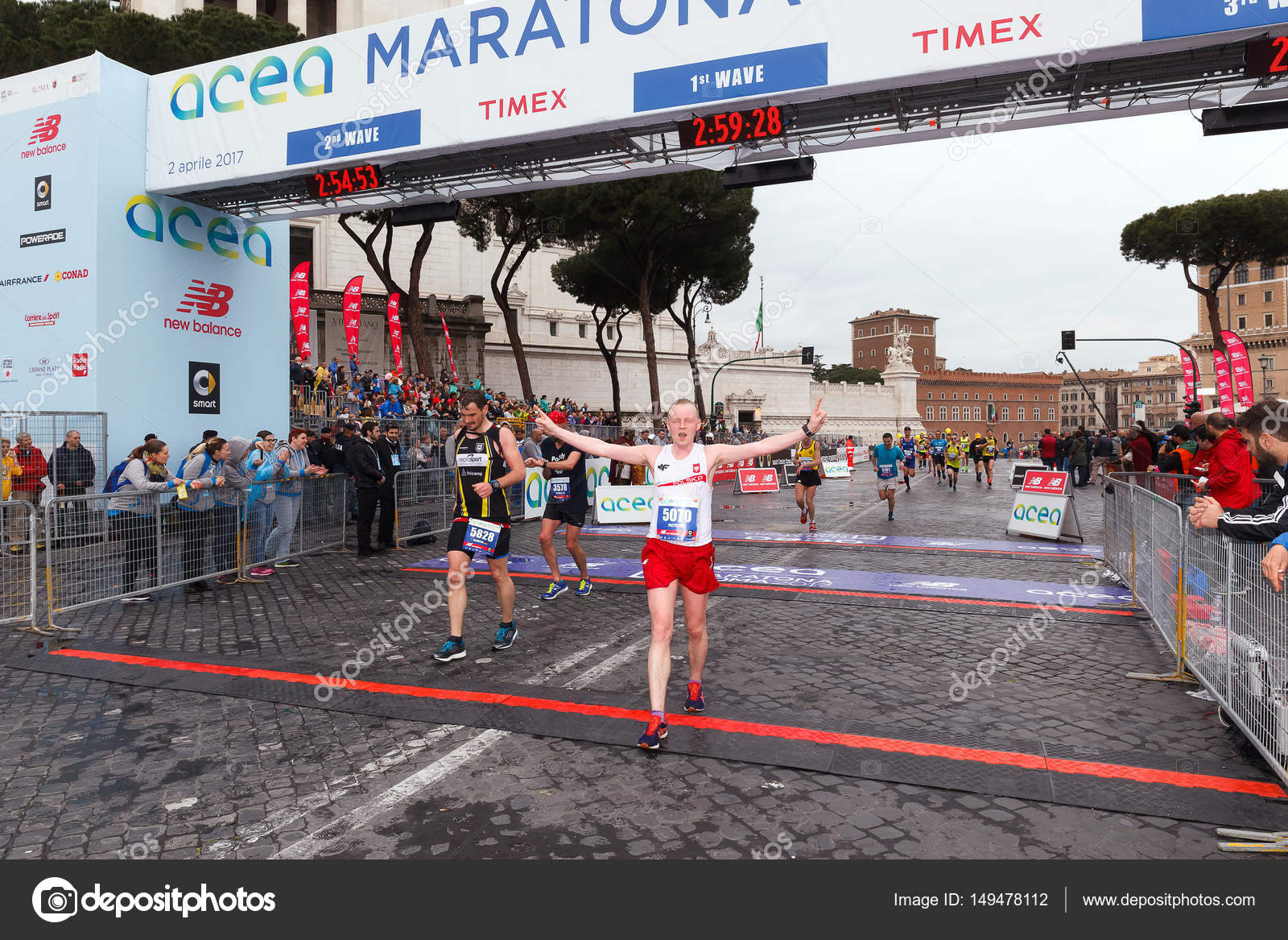 Marathon Finish Line Exhausted
