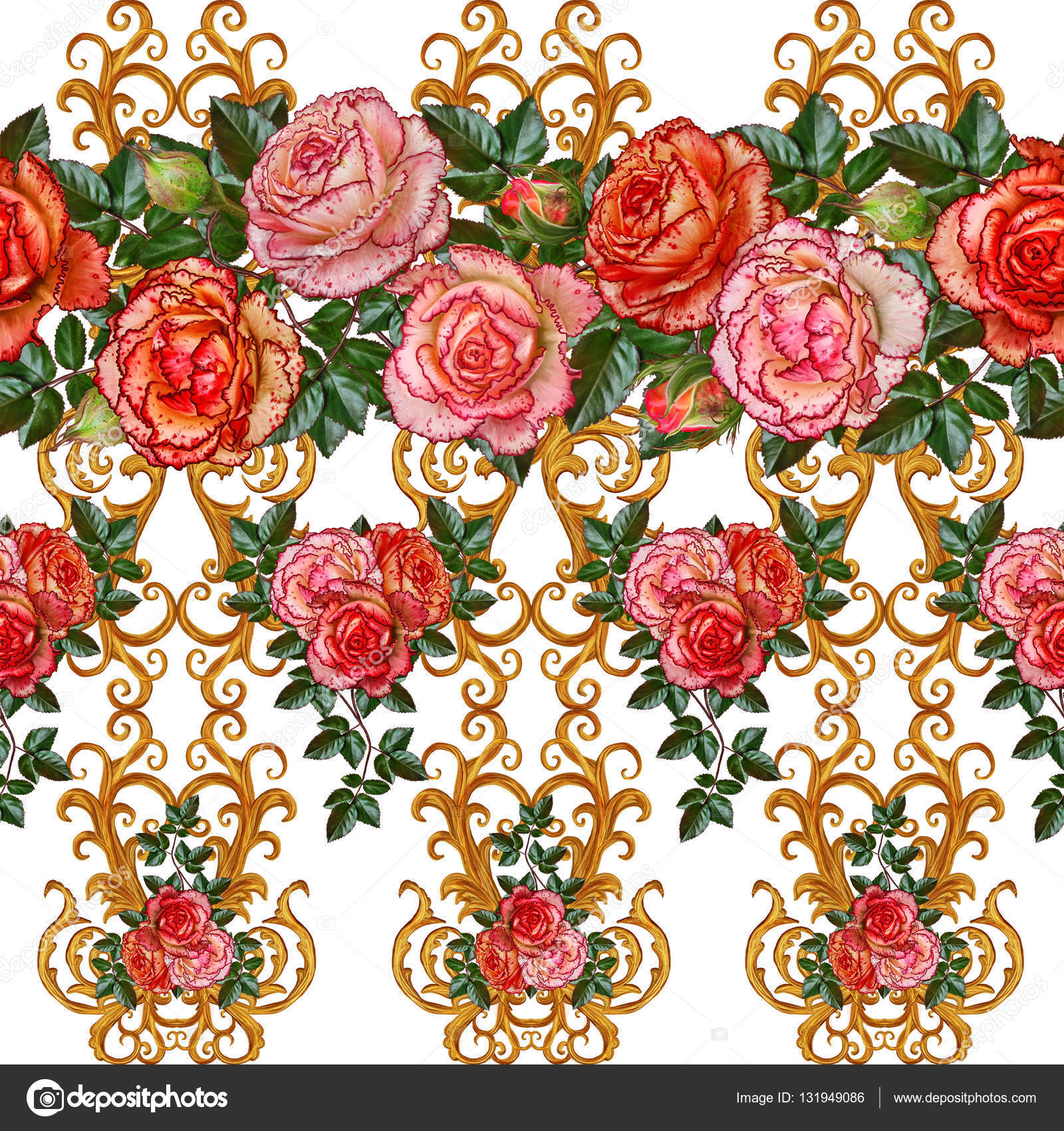 Horizontal Floral Design Patterns