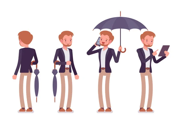 Set of young sad dandy showing negative emotions Stock Vector Image by ...