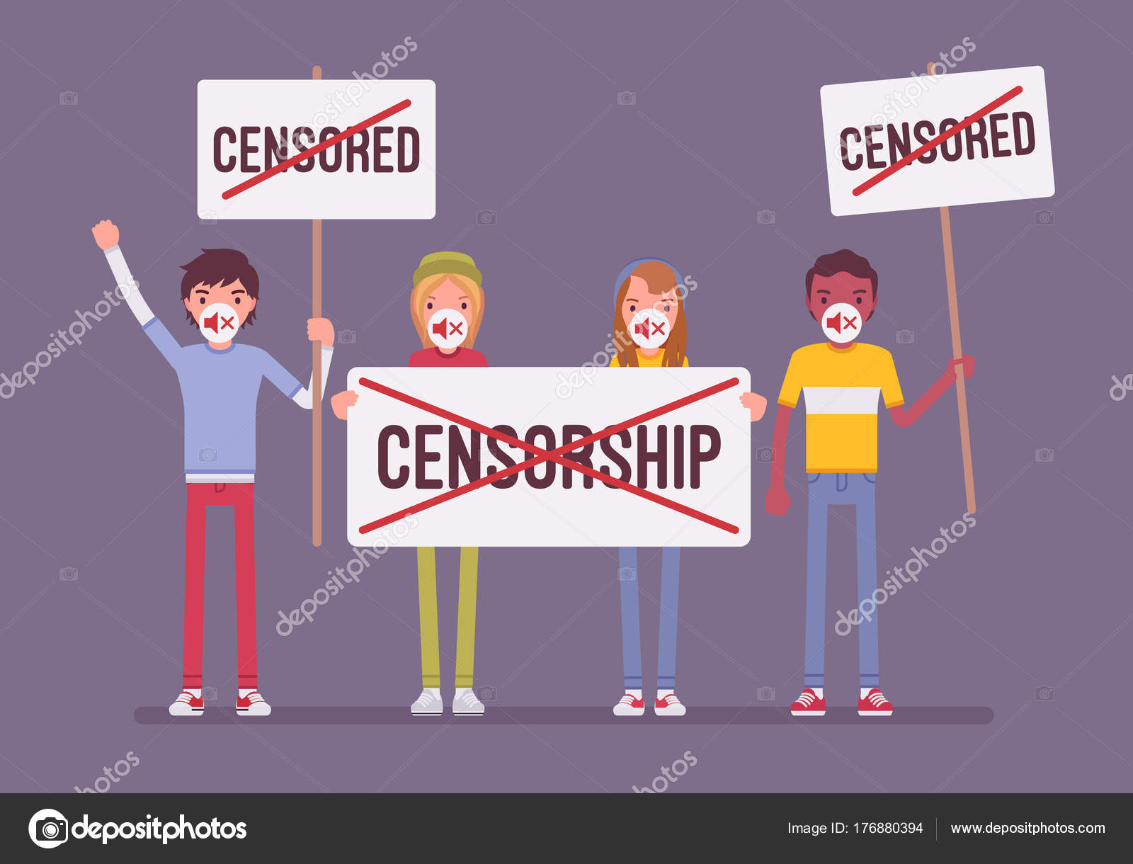 No censorship demonstration Stock Vector Image by ©Andrew_Rybalko ...