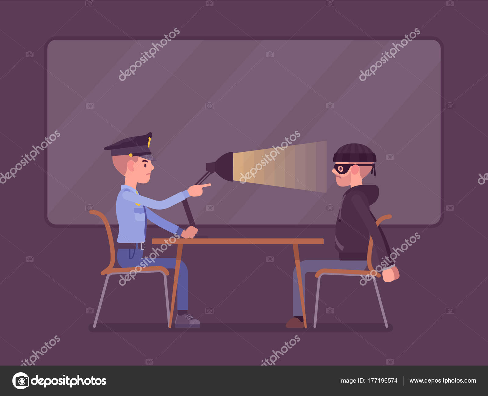 Interrogation with lamp Stock Vector Image by ©Andrew_Rybalko #177196574