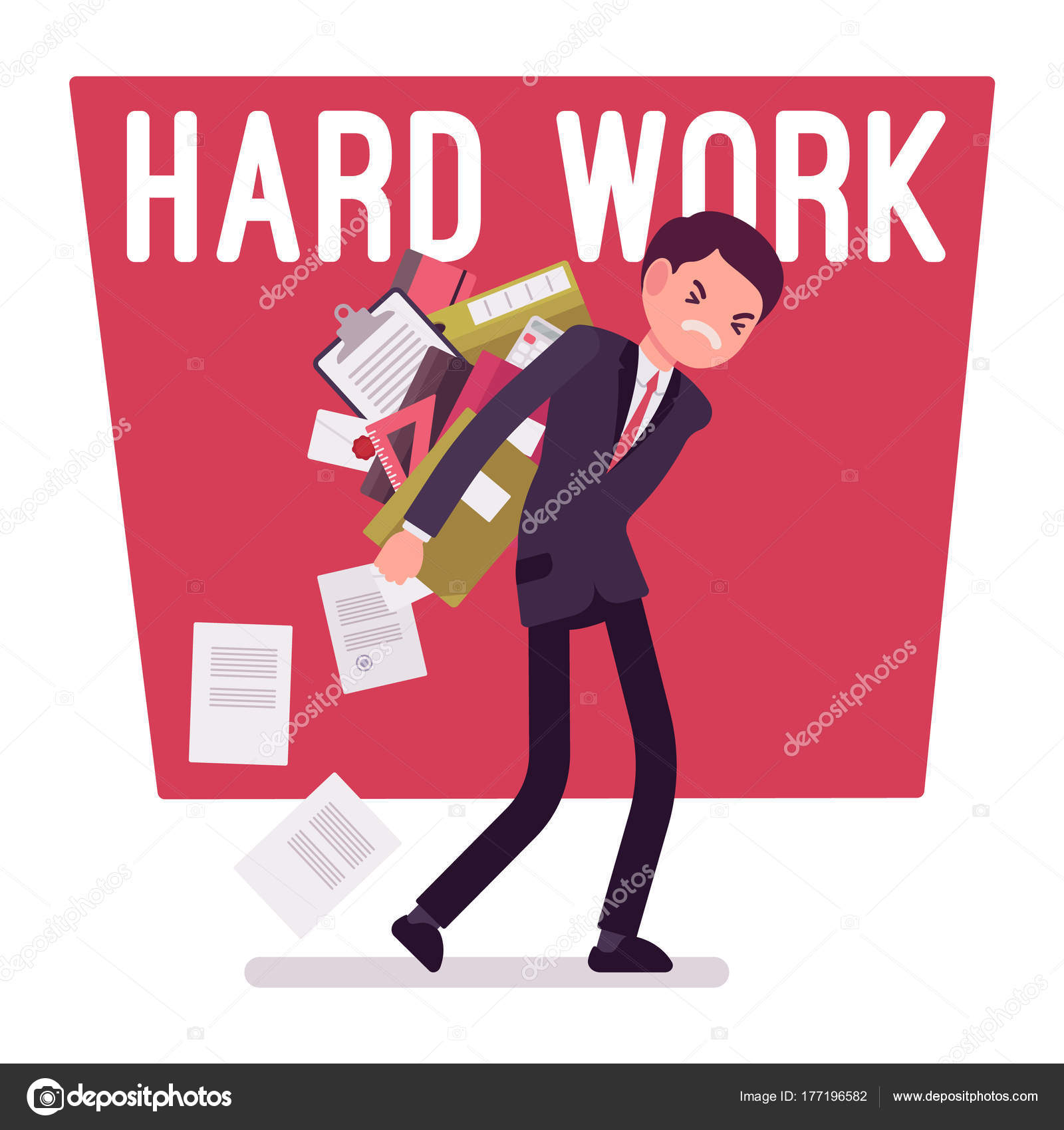 Hard work man Stock Illustration by ©Andrew_Rybalko #177196582 Hard work man Stock Illustration by ©Andrew_Rybalko #177196582