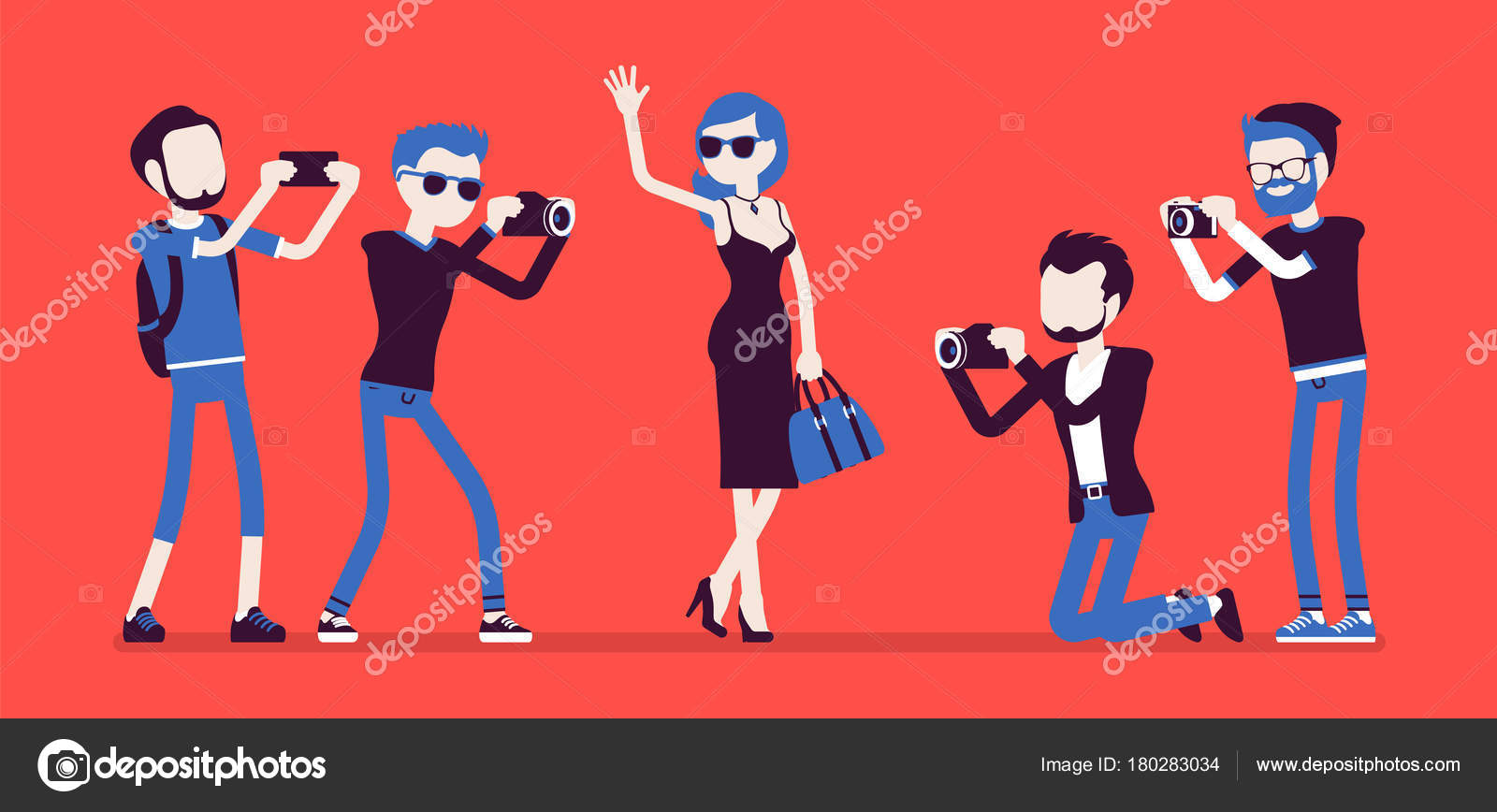 Celebrity and journalists Stock Vector Image by ©Andrew_Rybalko #180283034