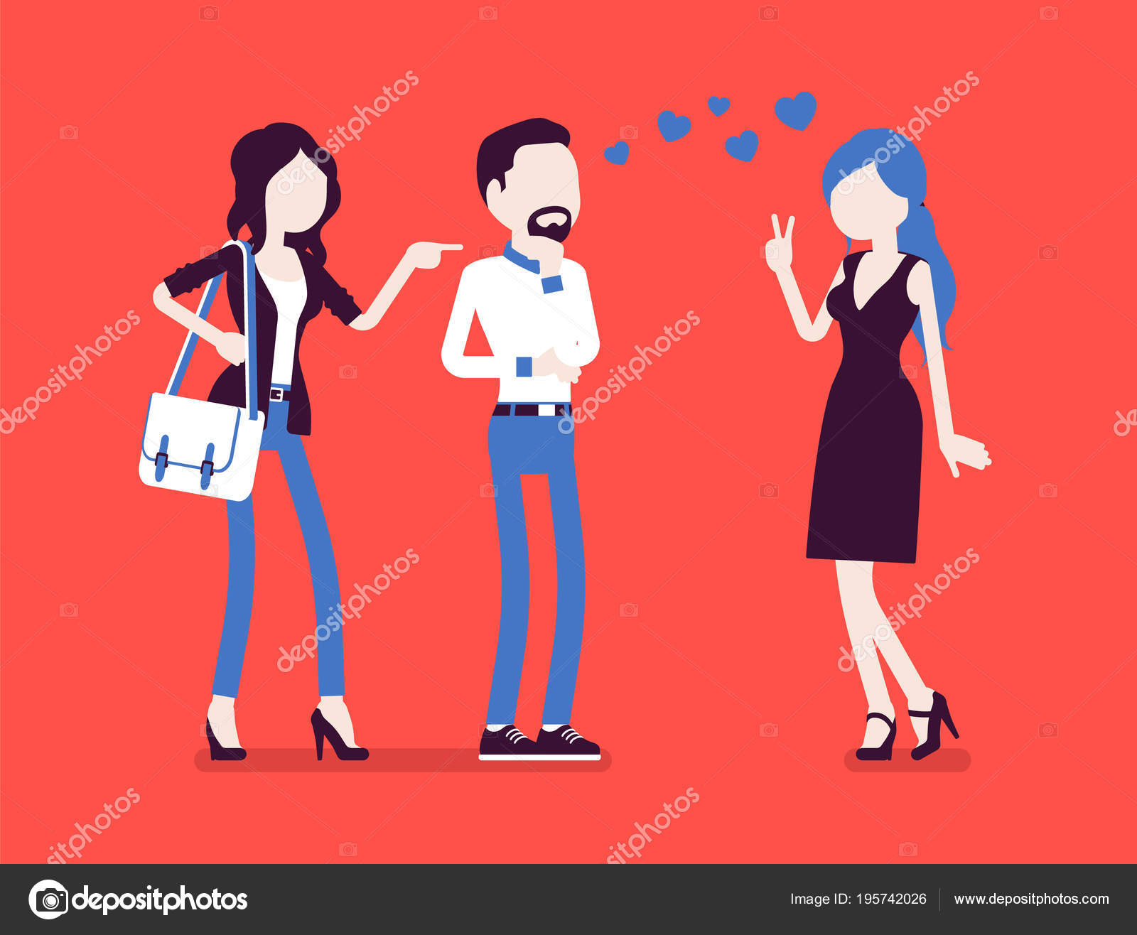 Jealous Cartoon Character