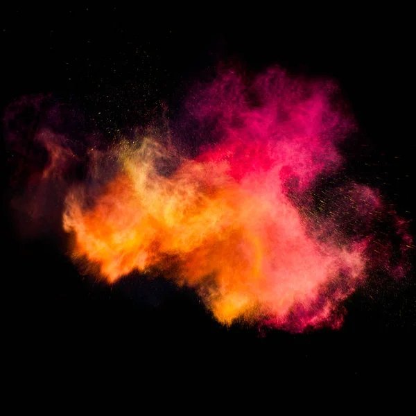 Freeze motion of colored dust explosion - Stock Image - Everypixel