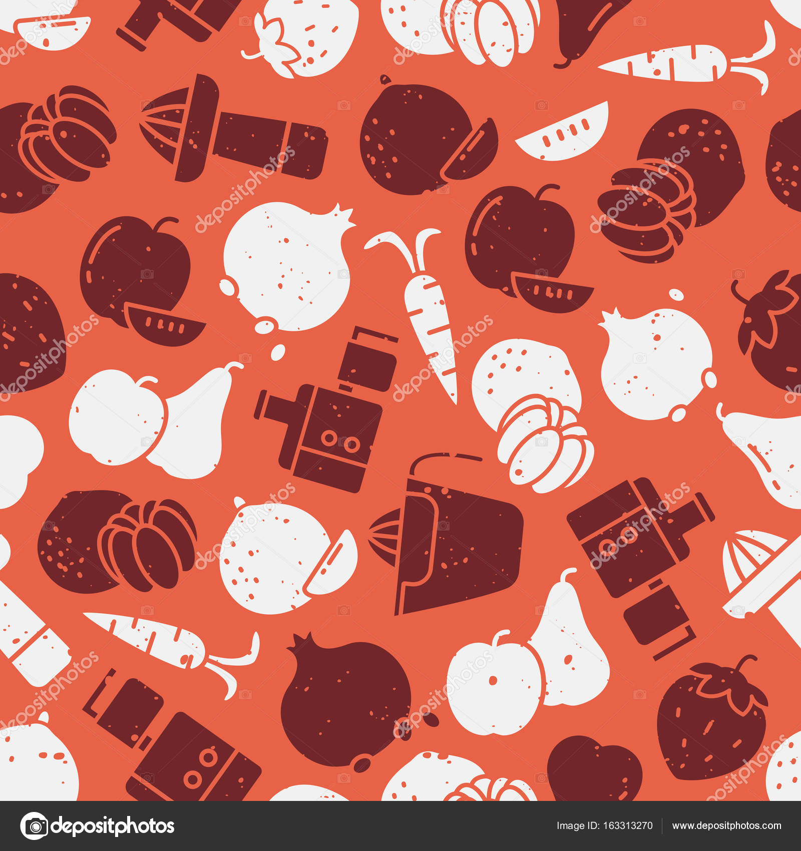 Pattern with ingredients for juice — Free Stock Vector © ductru #163313270