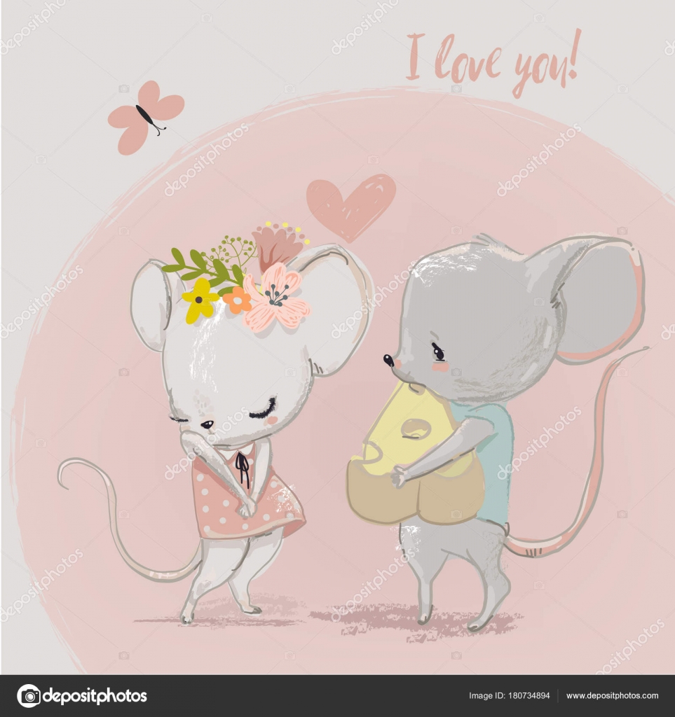 Cute mouse couple Stock Vector Image by ©Cofeee #180734894
