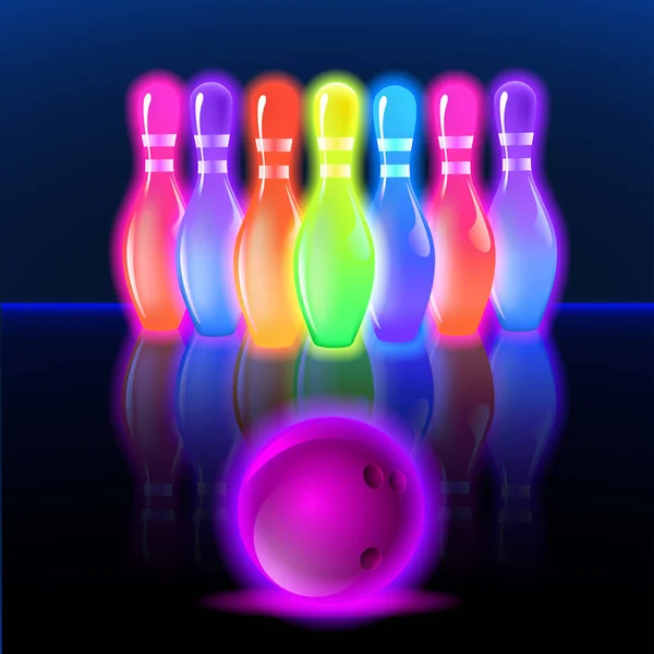 Bowling glow Vector Art Stock Images | Depositphotos
