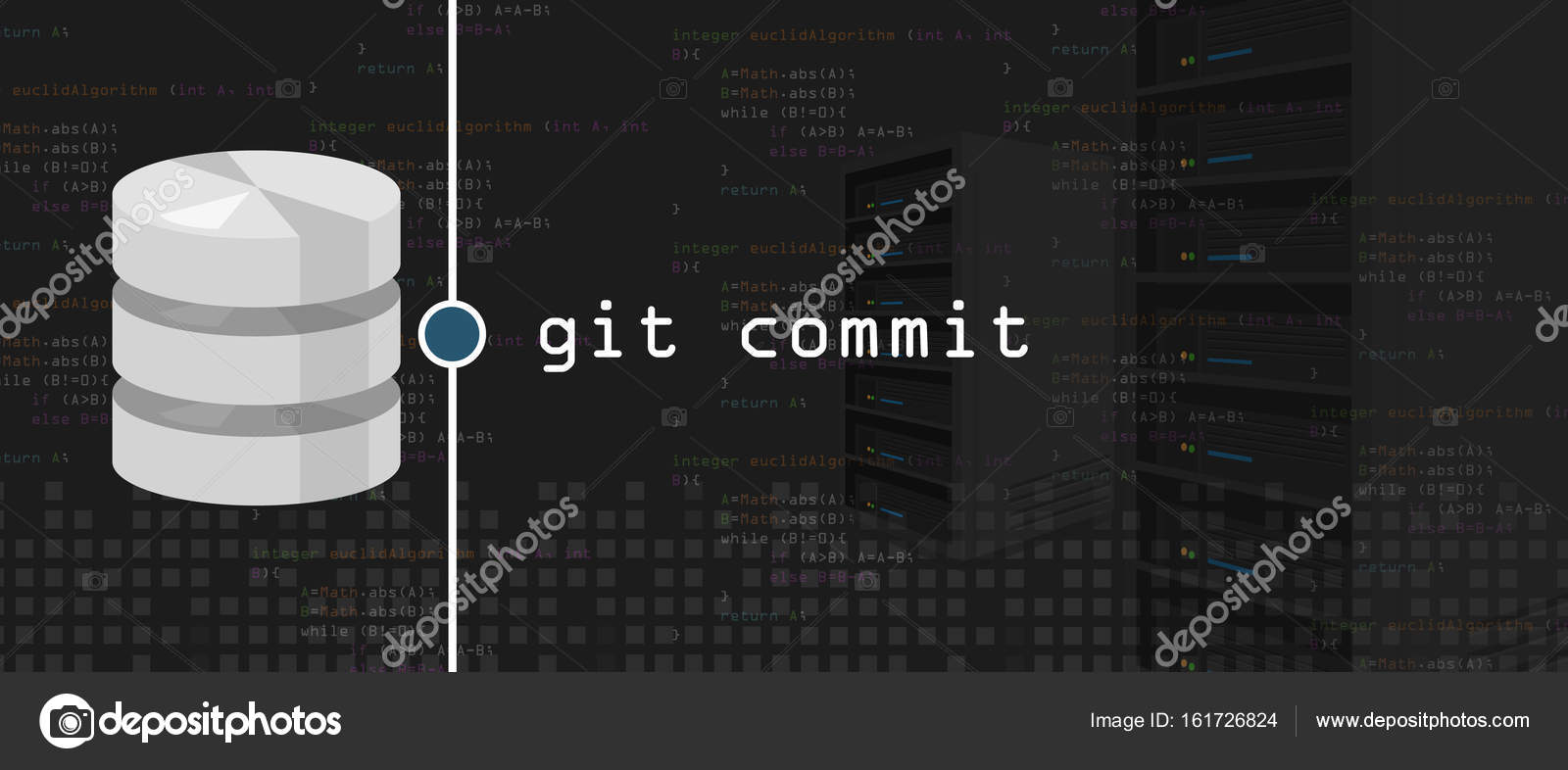 Git Commit Programming Coding Server And Database Stock Vector By ©bakhtiarzein 161726824