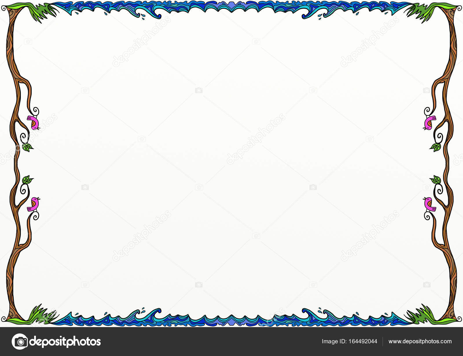 Forest Stream Page Border Decoration Stock Photo by ©Prawny 164492044