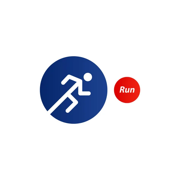 Running logo, sport event icon — Stock Vector © Stmool #128769434