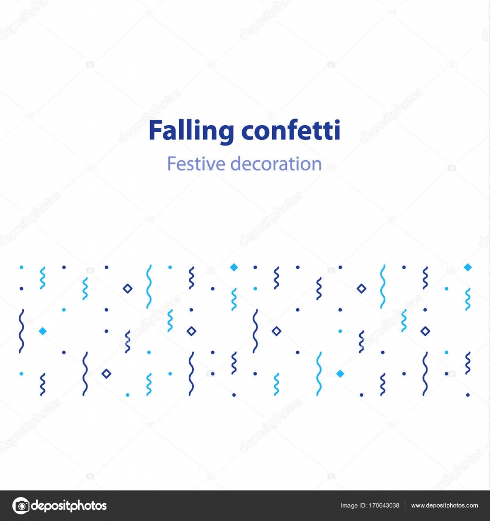 Festive abstract background, falling confetti vector pattern ...