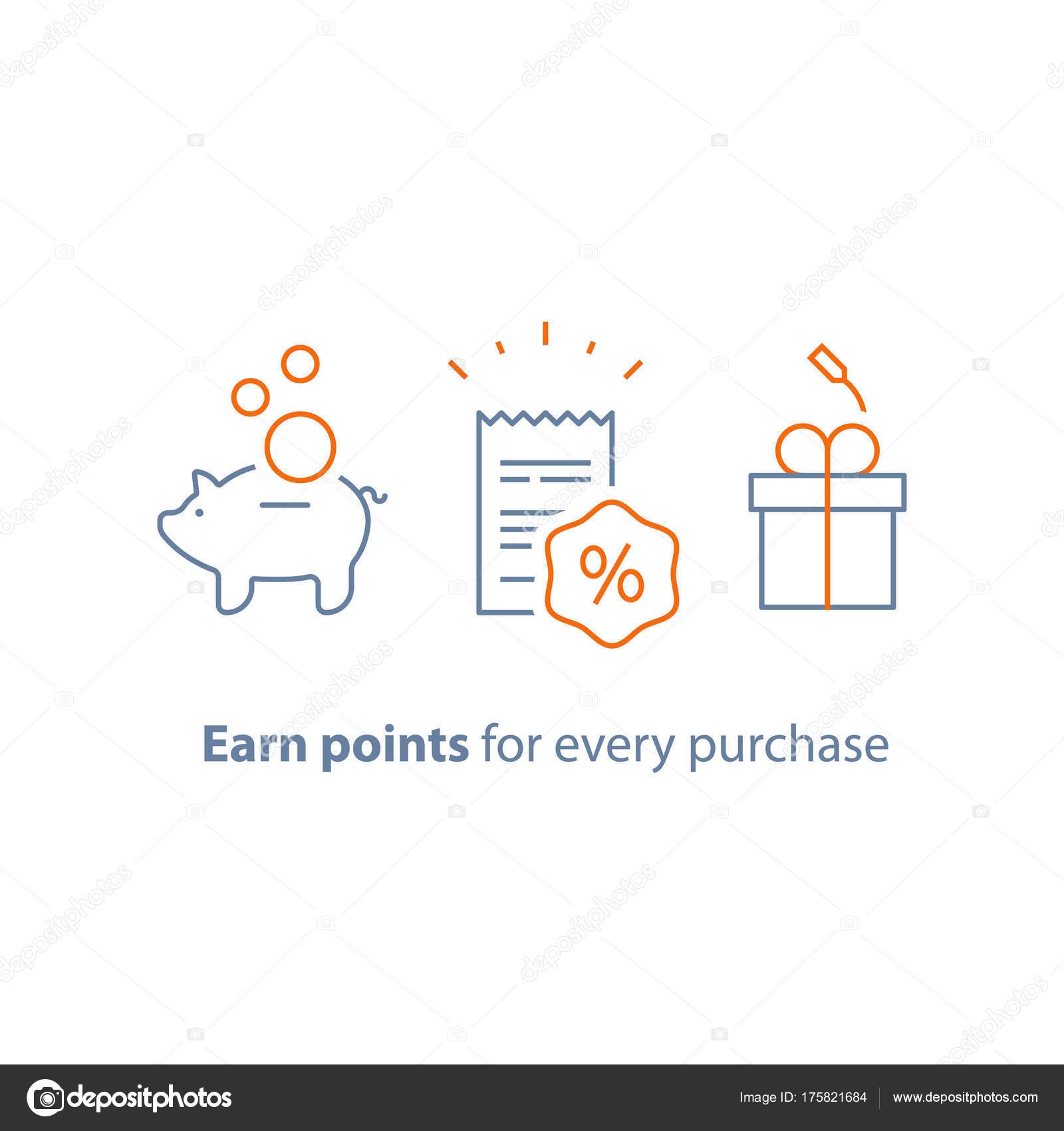Loyalty program, earn points and get reward, marketing concept Stock ...