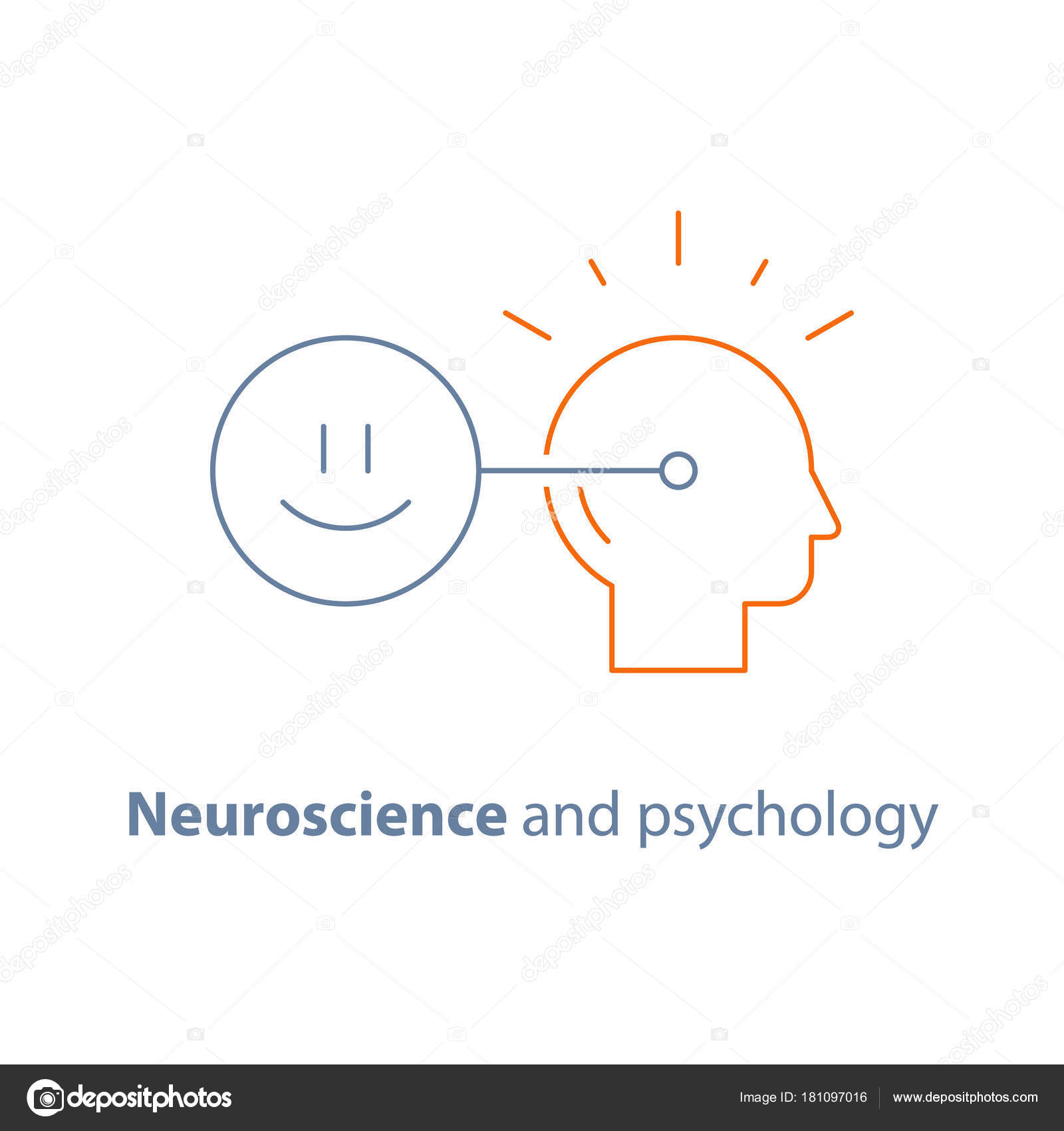 Positive mindset, mental connection, emotional intelligence concept ...