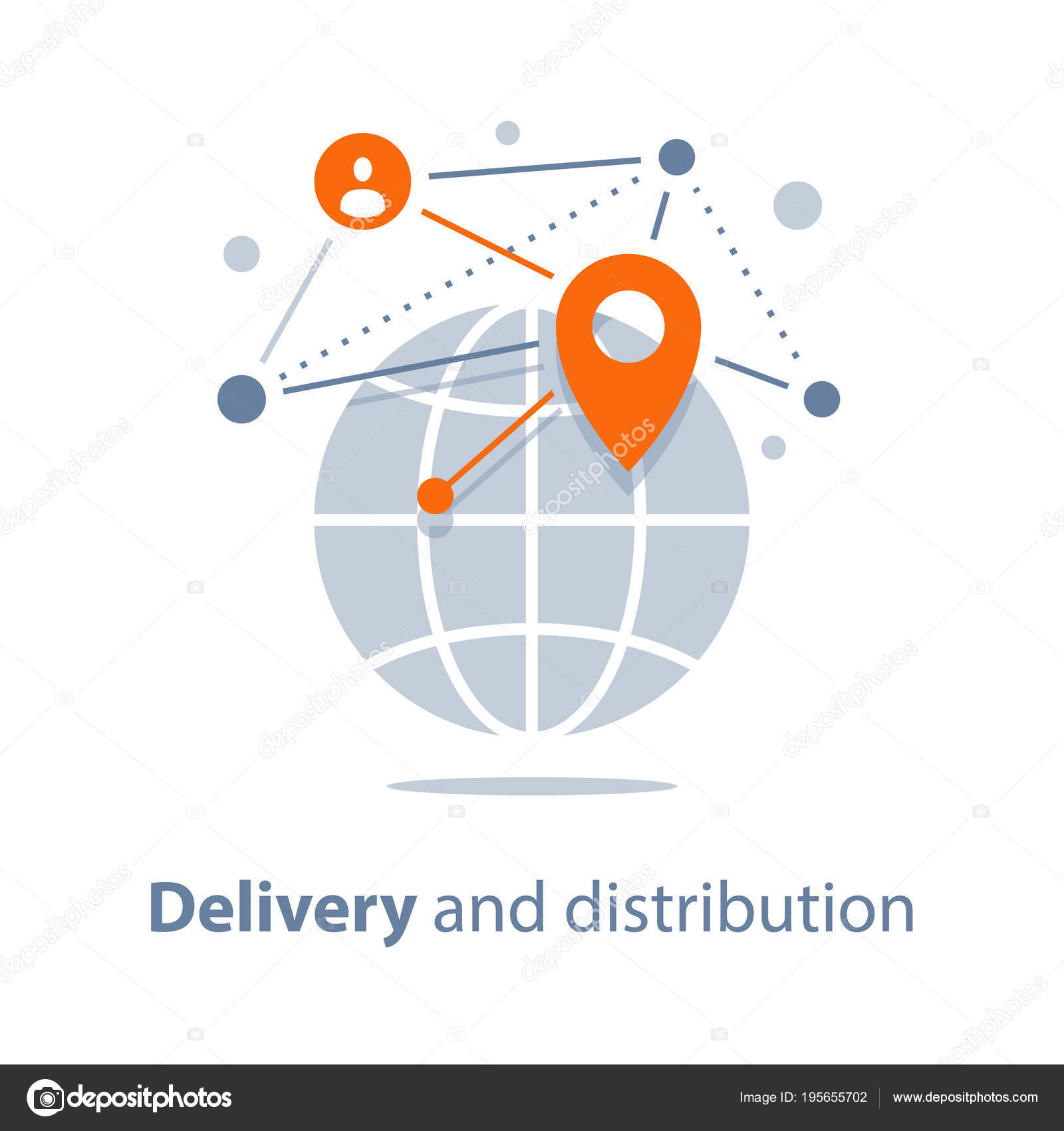 International shipment, global delivery and distribution, travel ...