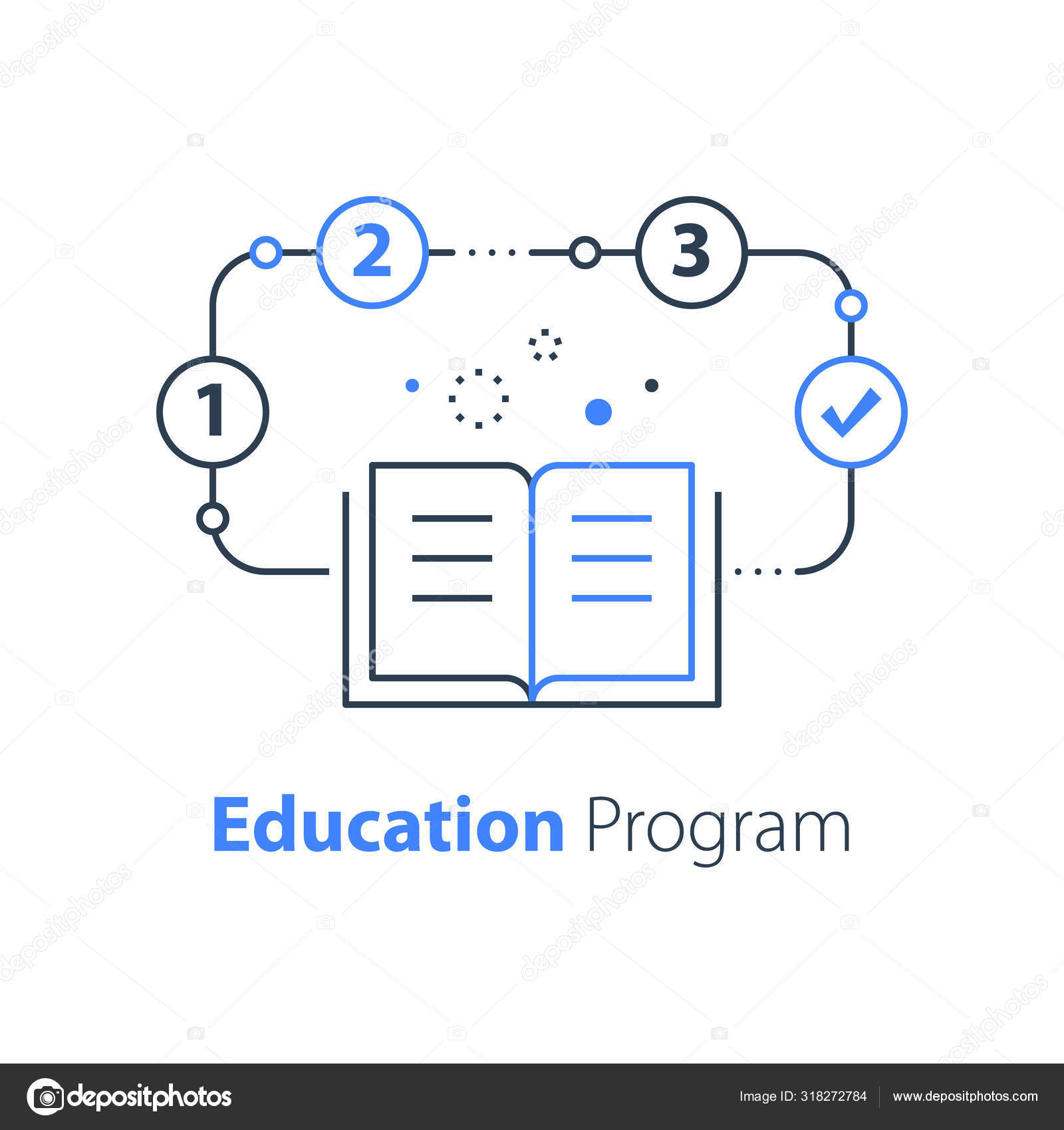 Education program, open book, simple learning plan, creative writing ...