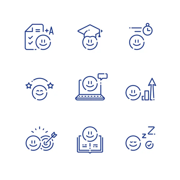 Emoticon and education, preschool learning and preparation, fun study ...