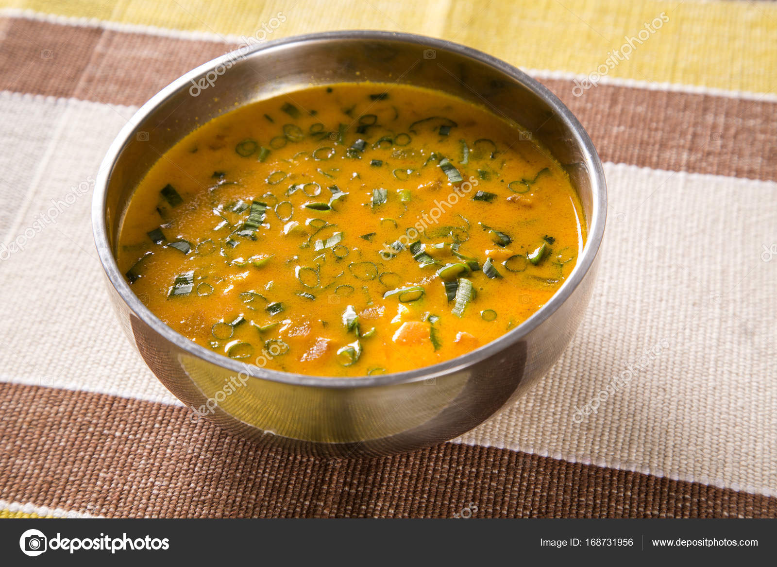 Sururu soup inside a metal bowl. Brazilian dish. Stock Photo by ...
