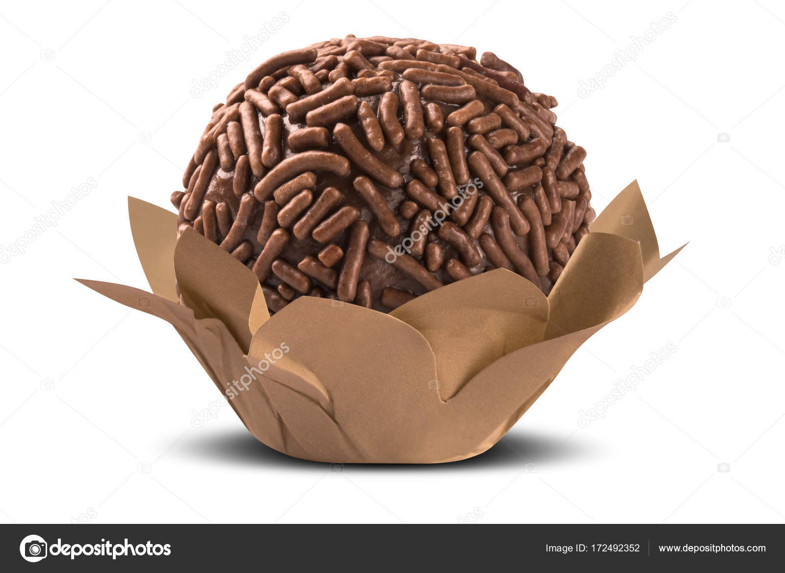 Traditional Brazilian brigadeiro isolated on white background Stock ...