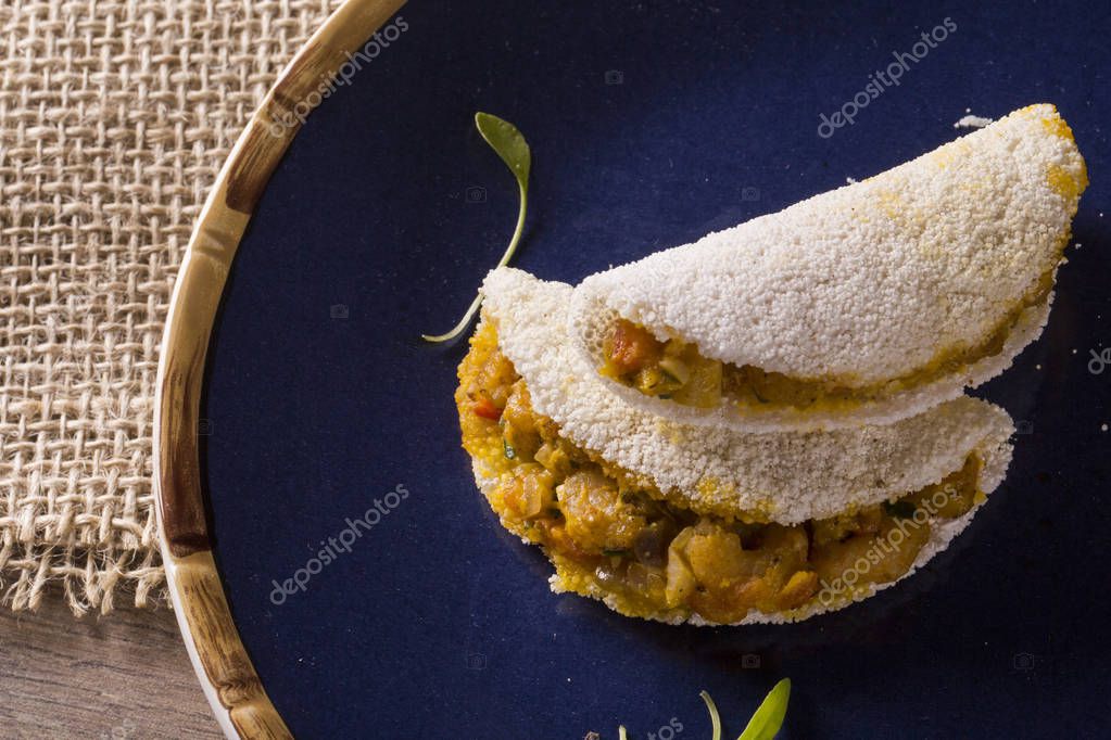 Delicioso Tapioca, un aperitivo brasileño hecho con harina de yuca y ...