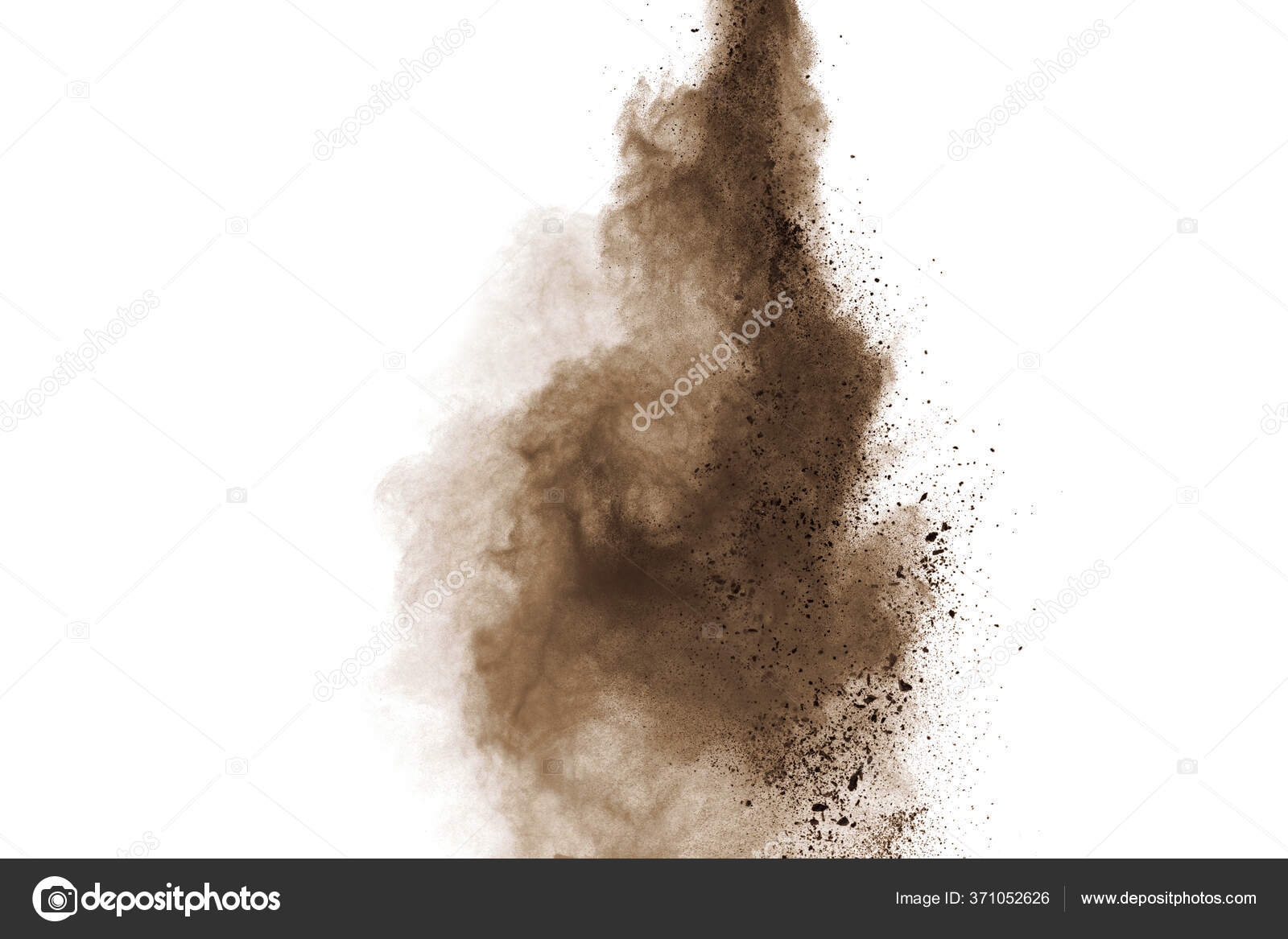 Coffee Explosion Isolated White Background Explosion Brown Powder ...