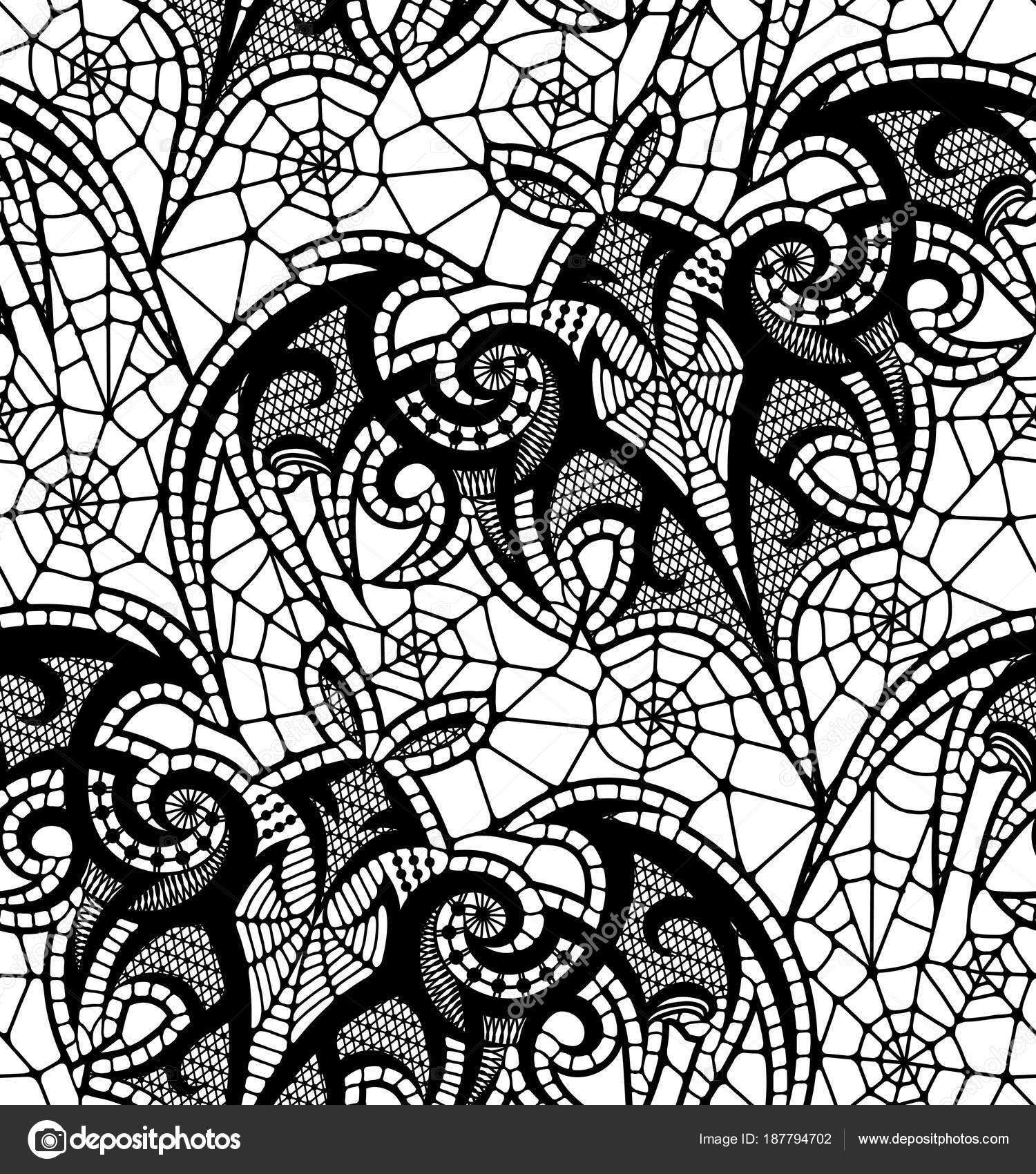 Bat. Seamless pattern. Lace pattern. Stock Vector Image by ©HerSister ...