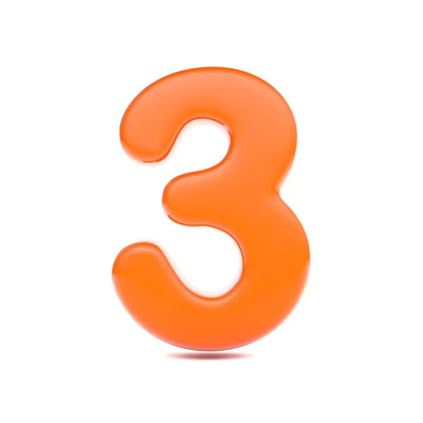 render 3D rojo número tres en blanco — Foto de stock © montego #2810742