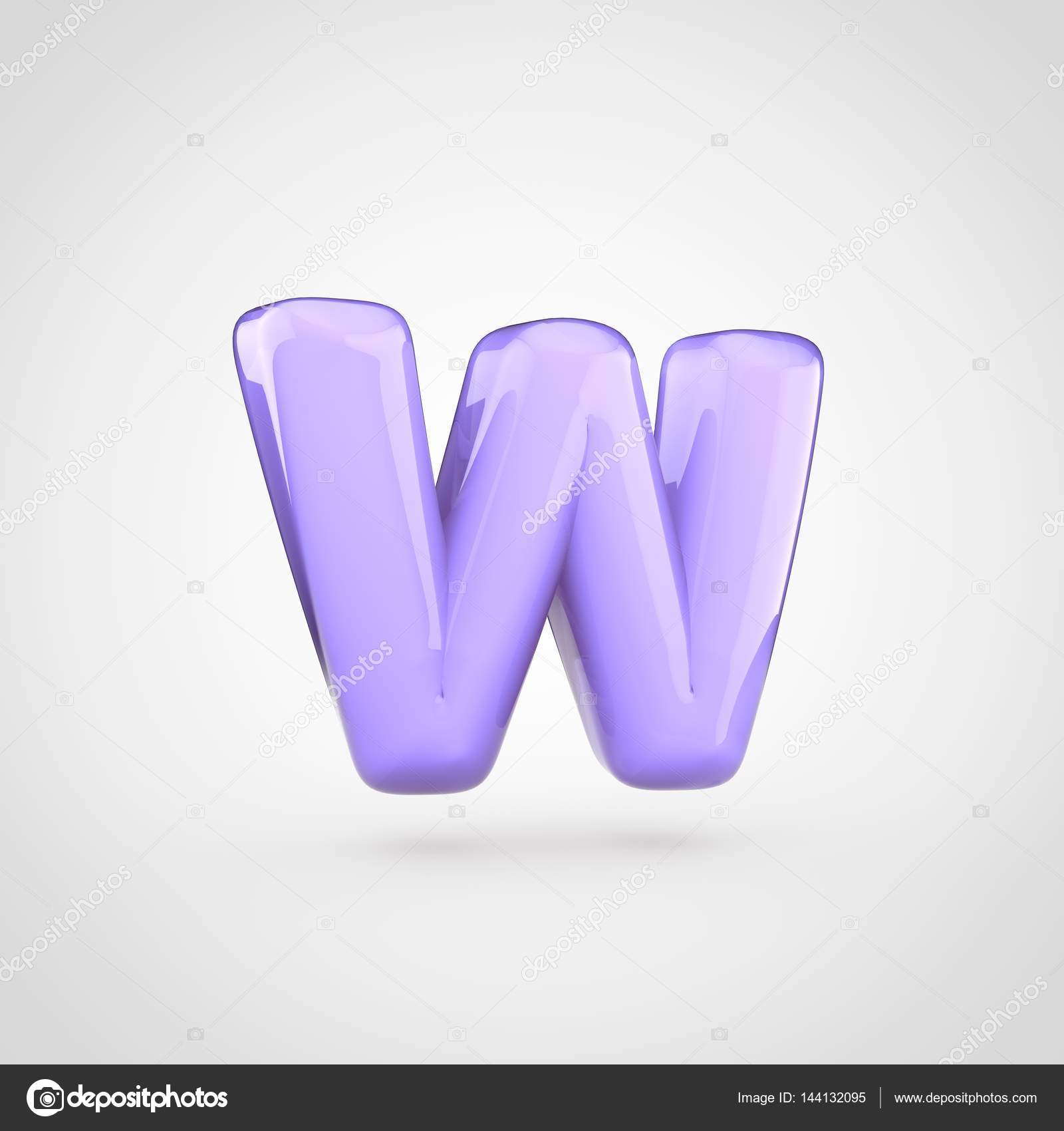 Violet volume letter W — Stock Photo © whitebarbie #144132095