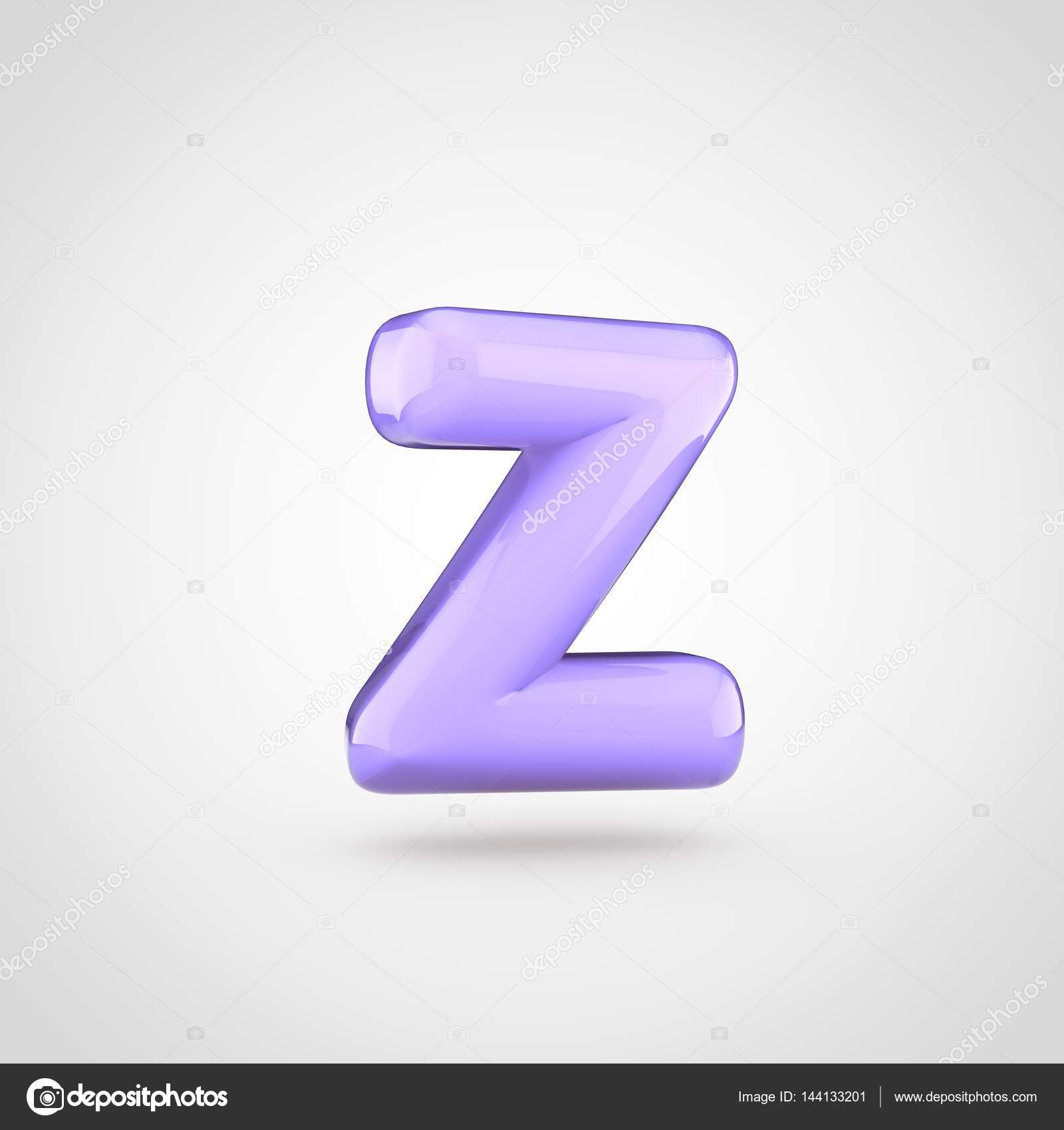 Letra de volumen violeta z: fotografía de stock © whitebarbie ...
