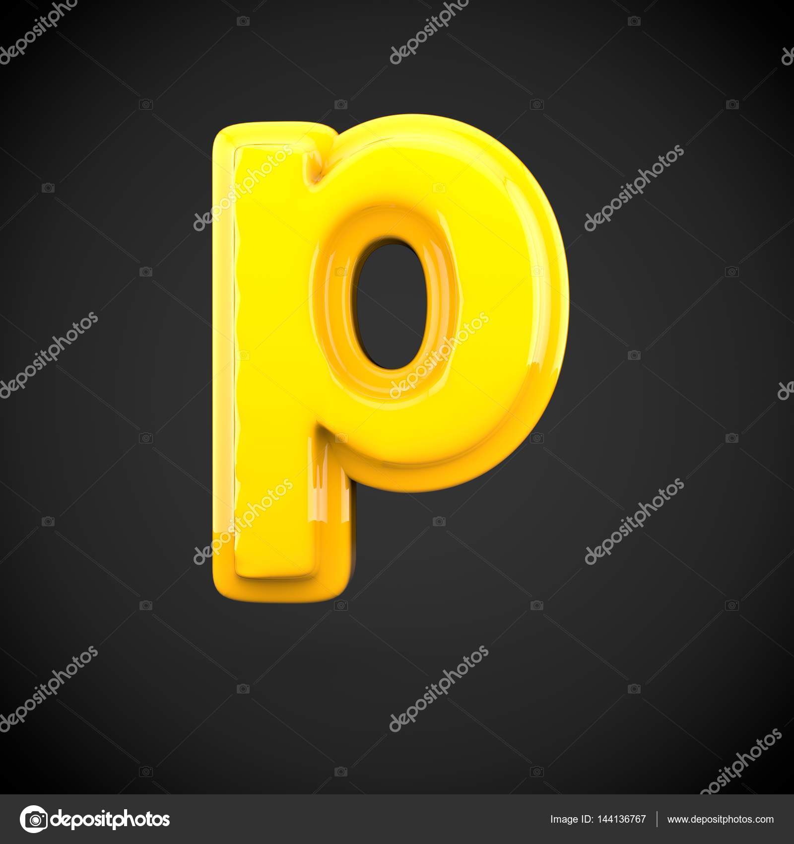 Yellow volume character p — Stock Photo © whitebarbie #144136767