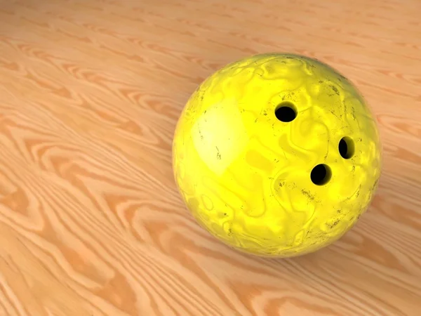 Yellow bowling ball — Stock Photo © whitebarbie #68363901