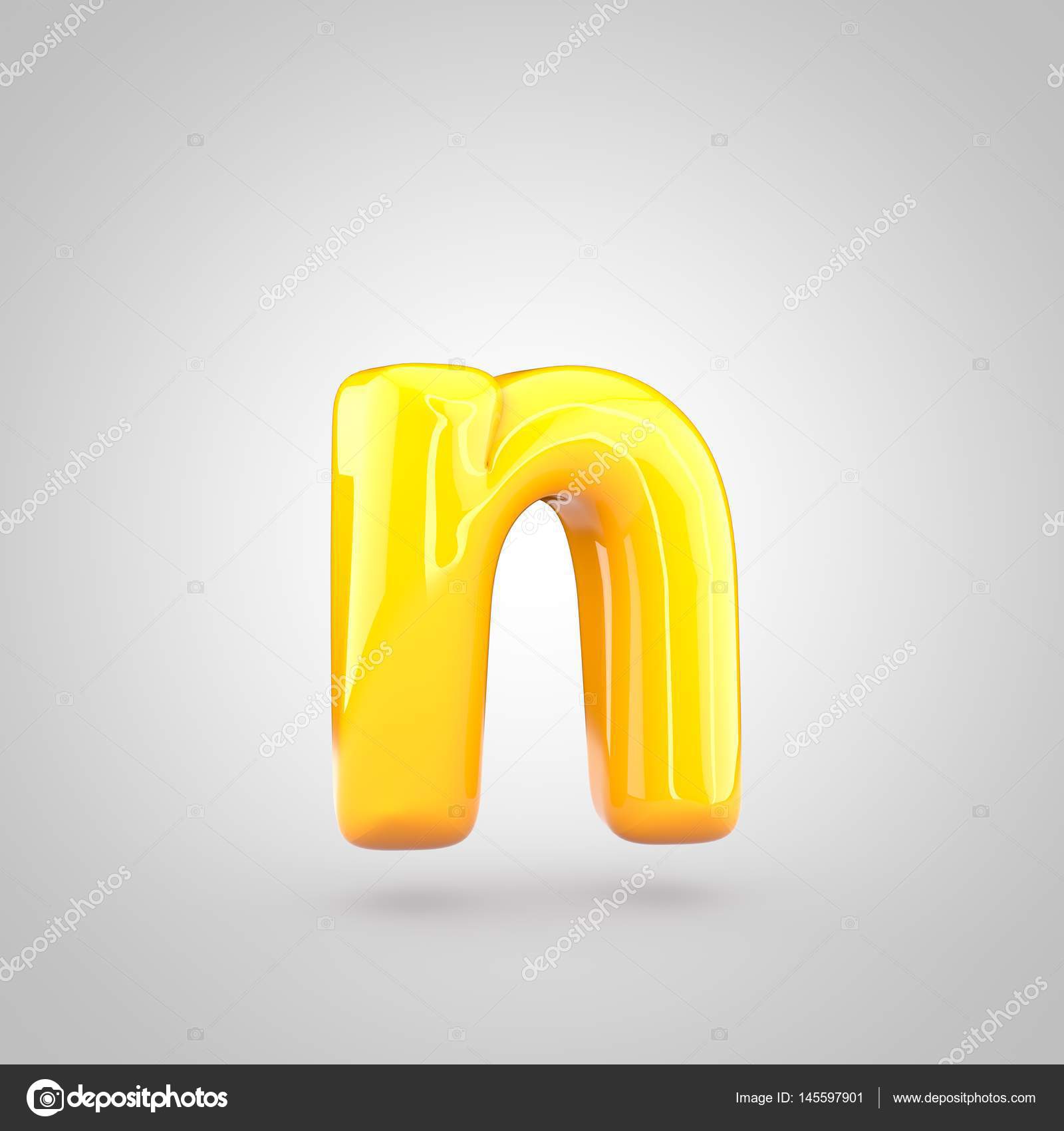 Yellow Letter N