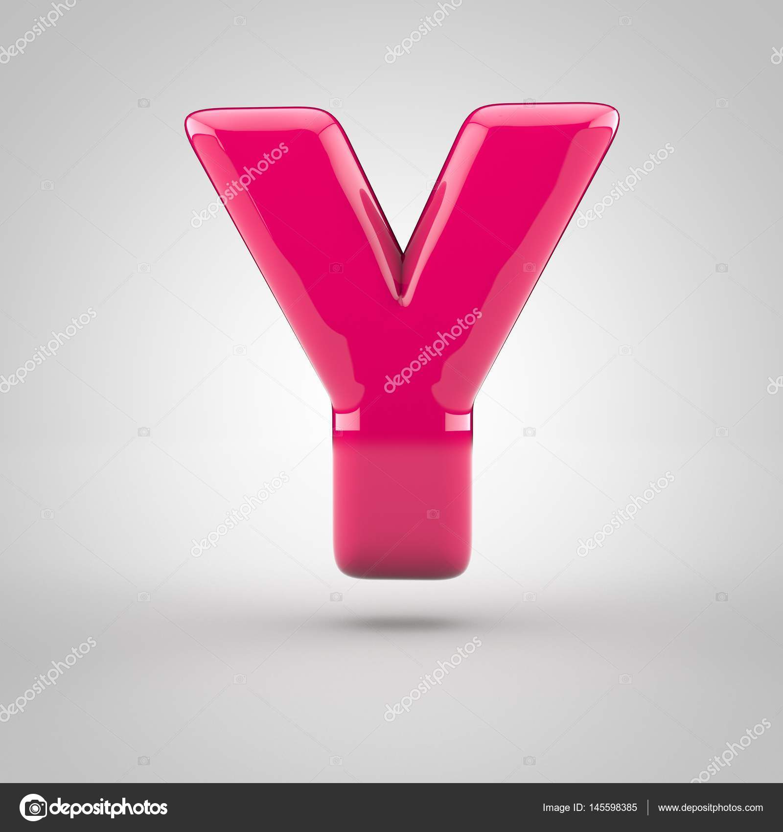 Pink volume letter y — Stock Photo © whitebarbie #145598385