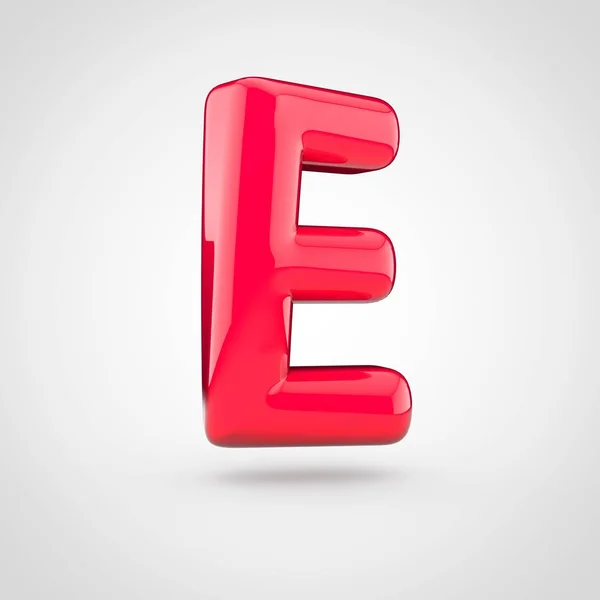 Red Plastic Letter Isolated White Background Stock Photo by ...