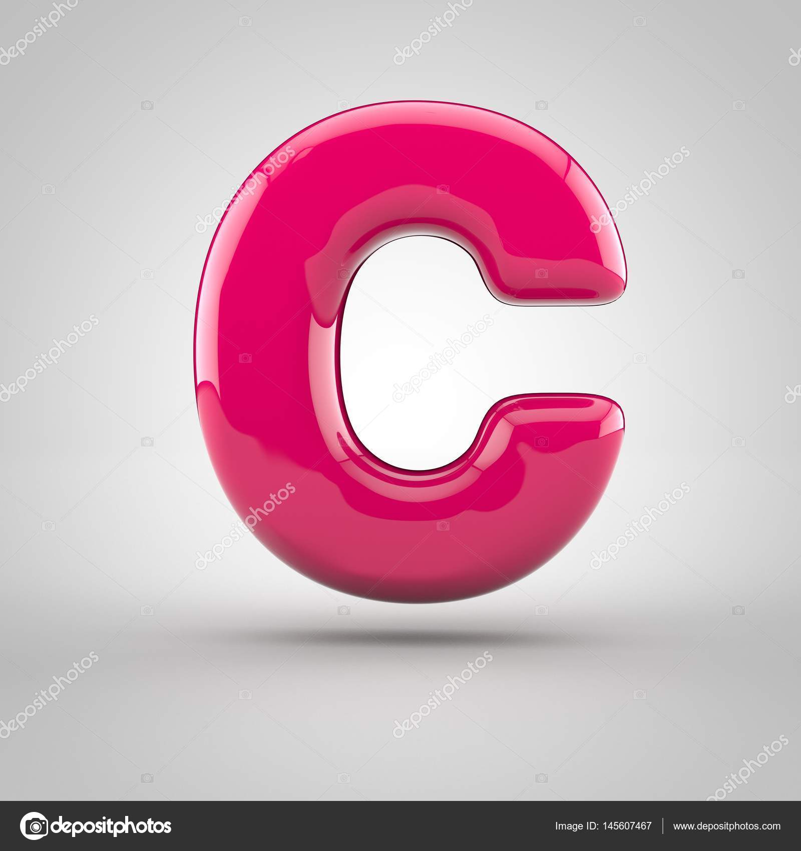 Letra de volumen rosa c: fotografía de stock © whitebarbie #145607467 ...