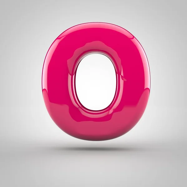 Plastic Pink Color Letter Lowercase Render Glossy Font Isolated White ...