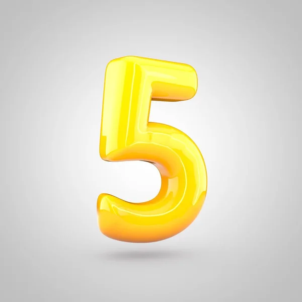 Glossy Letter Number Render Gold Font Silver Outline Isolated White ...