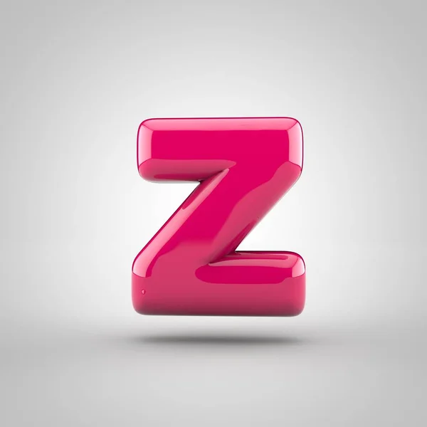 Plastic Pink Color Letter Lowercase Render Glossy Font Isolated White ...