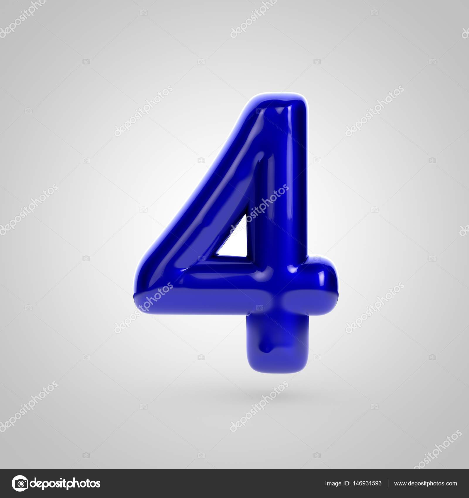 Blue volume number 4 — Stock Photo © whitebarbie #146931593