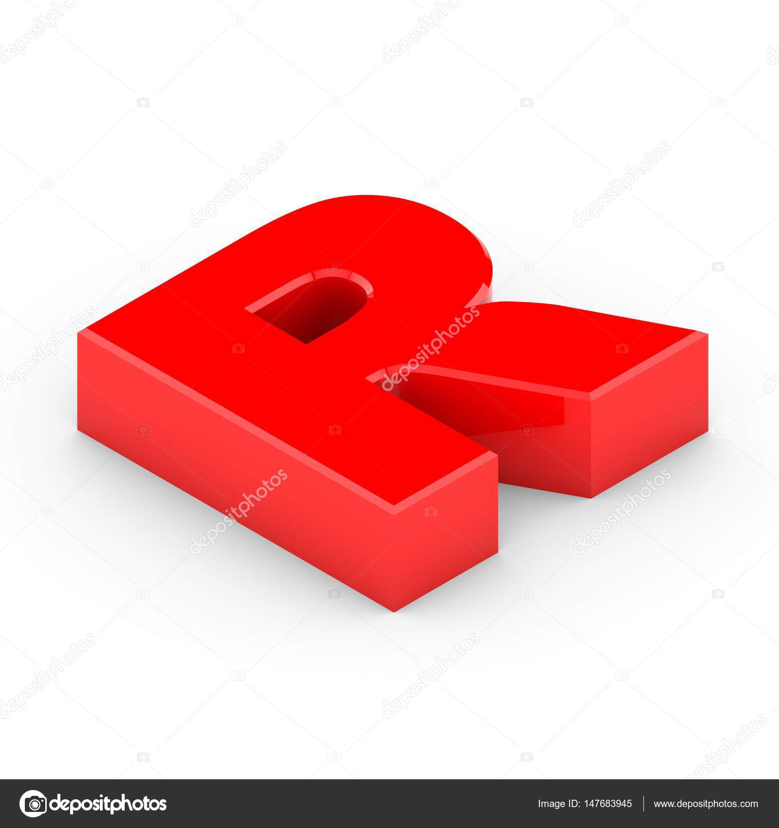 Letra roja isométrica r — Foto de stock #147683945 © whitebarbie