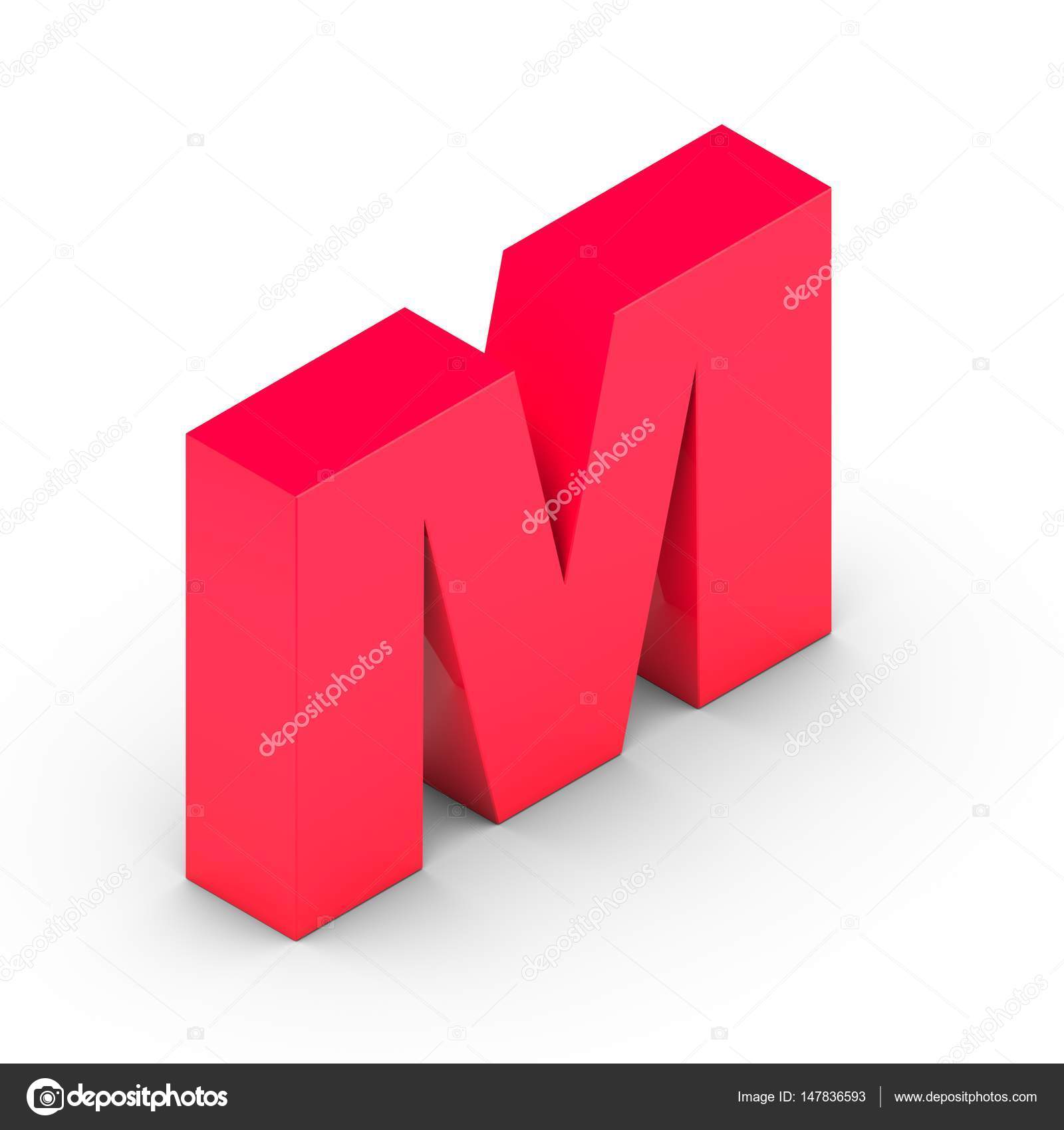 Isometric pink letter m — Stock Photo © whitebarbie #147836593