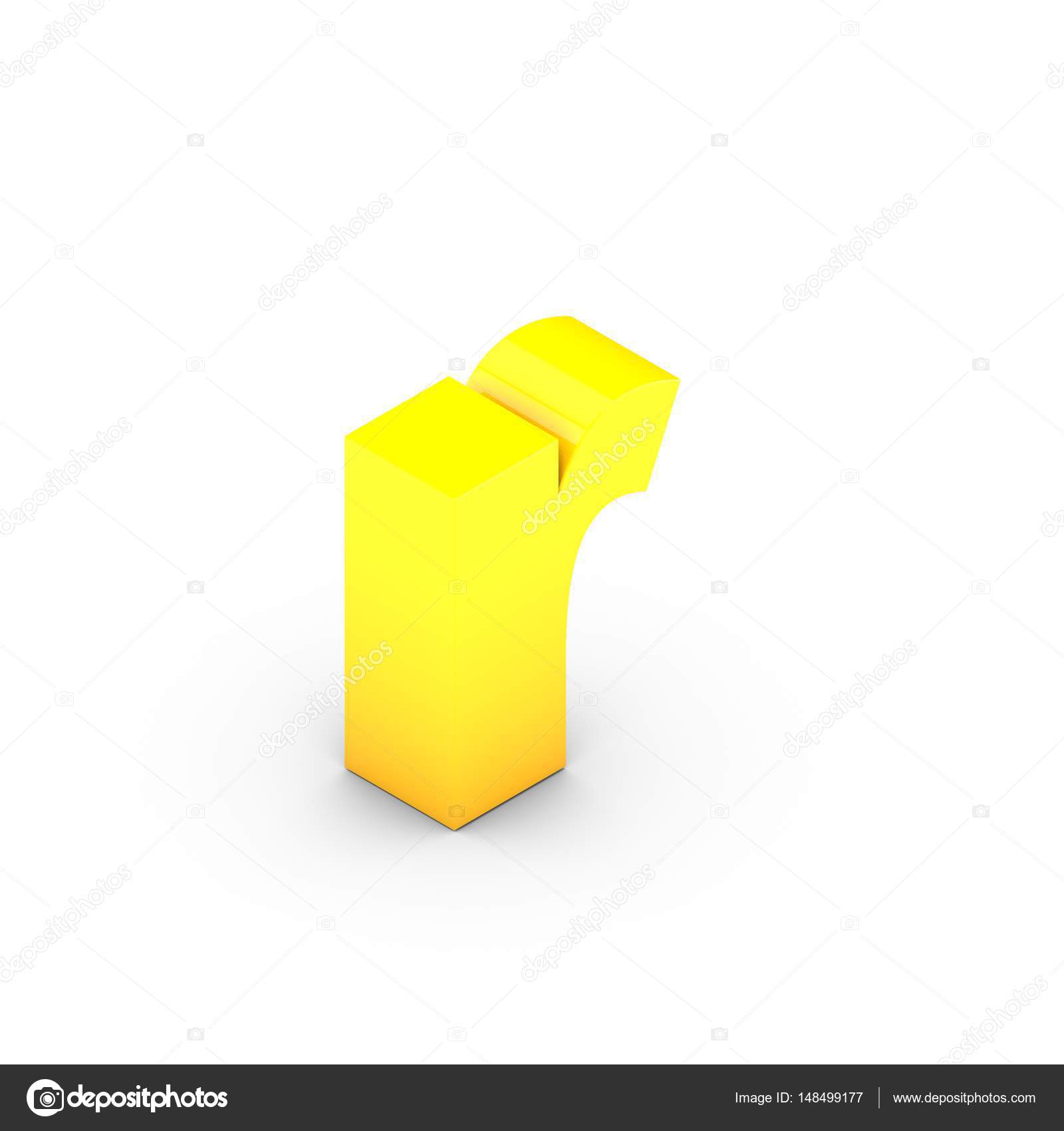 Isometric yellow letter R — Stock Photo © whitebarbie #148499177
