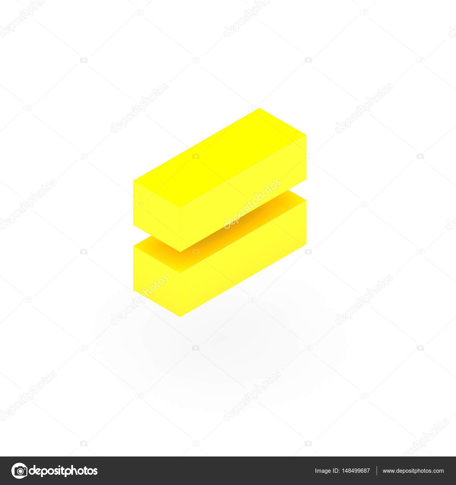 Isometric symbol of equal mark Stock Photo by ©whitebarbie 148499687