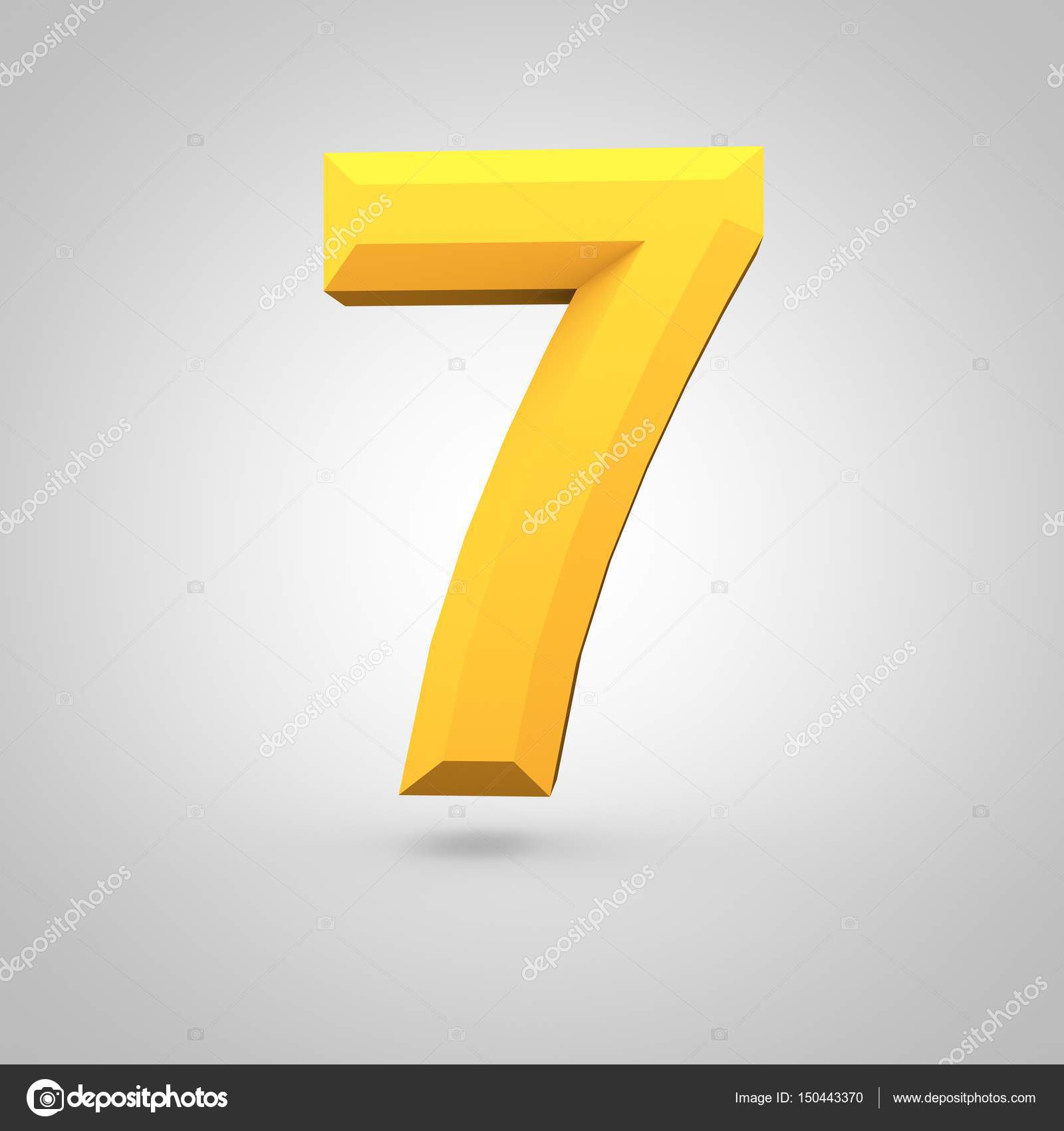 Isometric yellow number 7 — Stock Photo © whitebarbie #150443370