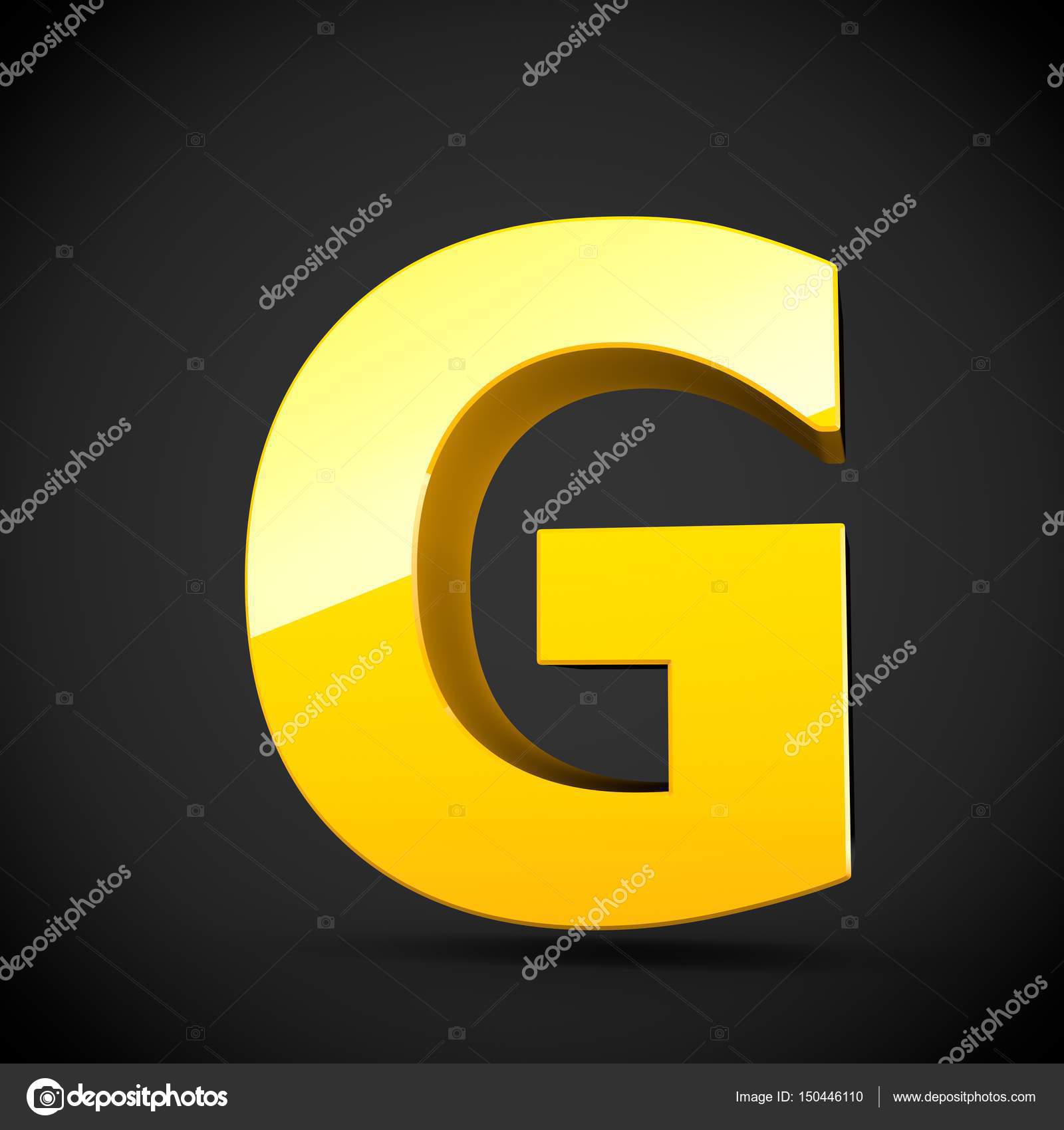 Isometric yellow letter G — Stock Photo © whitebarbie #150446110